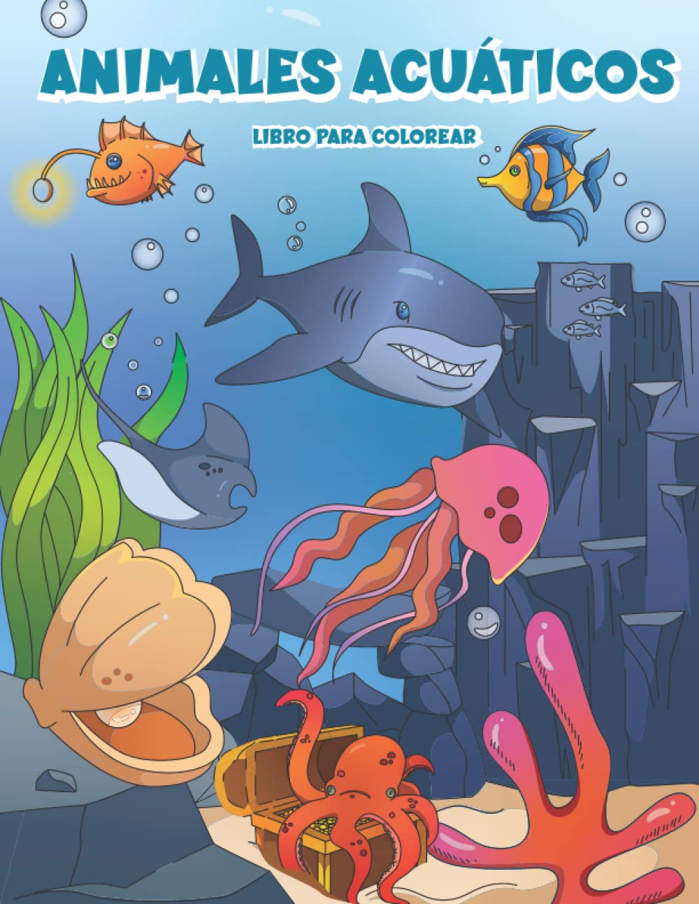 Animales Acuaticos Libro Para Colorear Animales Del Oceano Paginas Para ...
