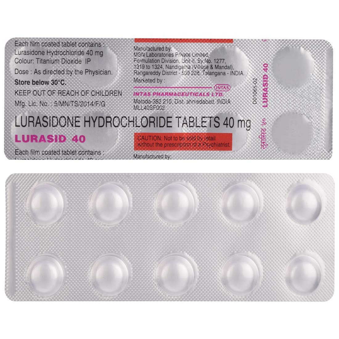 Lurasid 40 - Strip of 10 Tablets : Amazon.in: Health & Personal Care