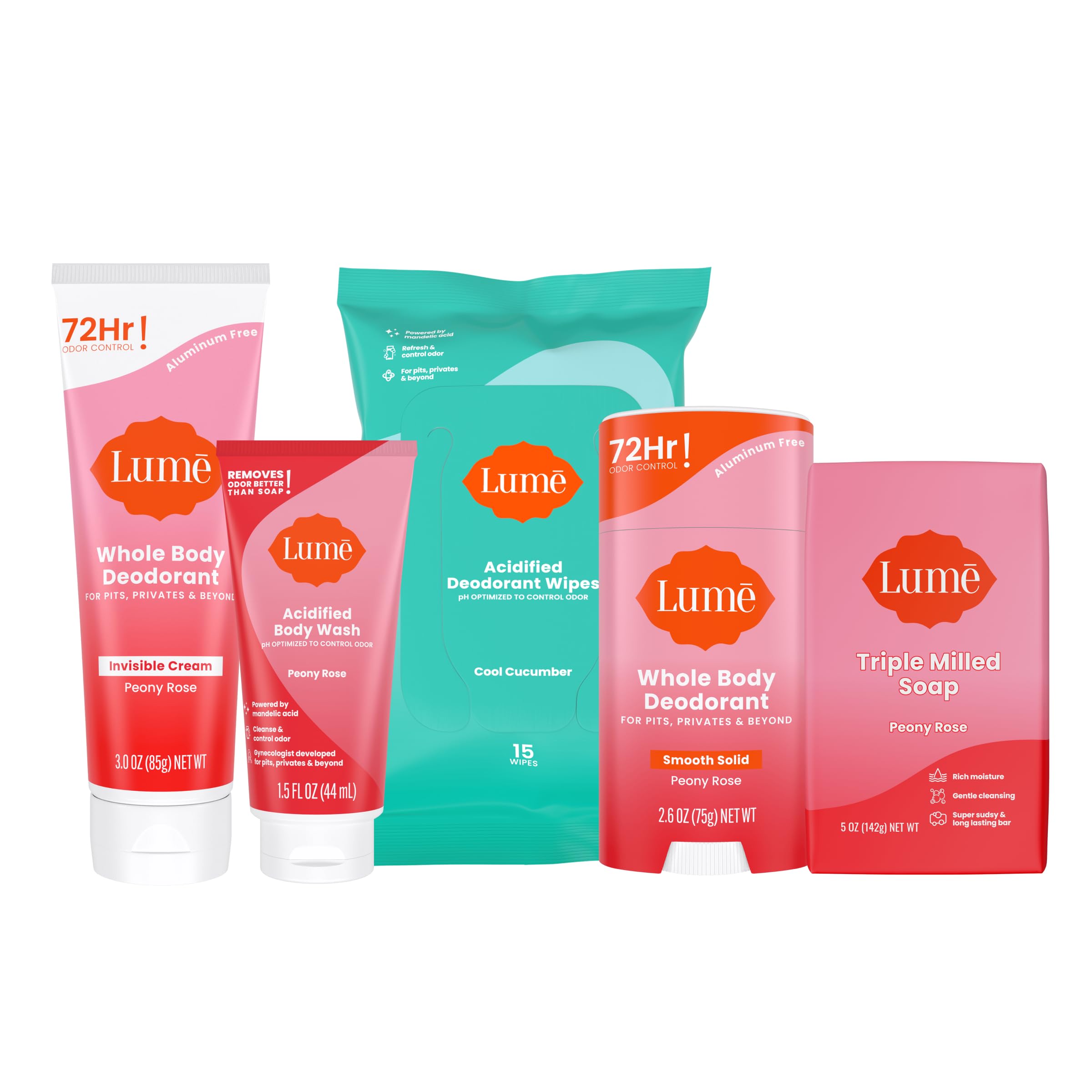 Amazon.com : Lume Skin Care Gift Set for Women, Whole Body Deodorant ...