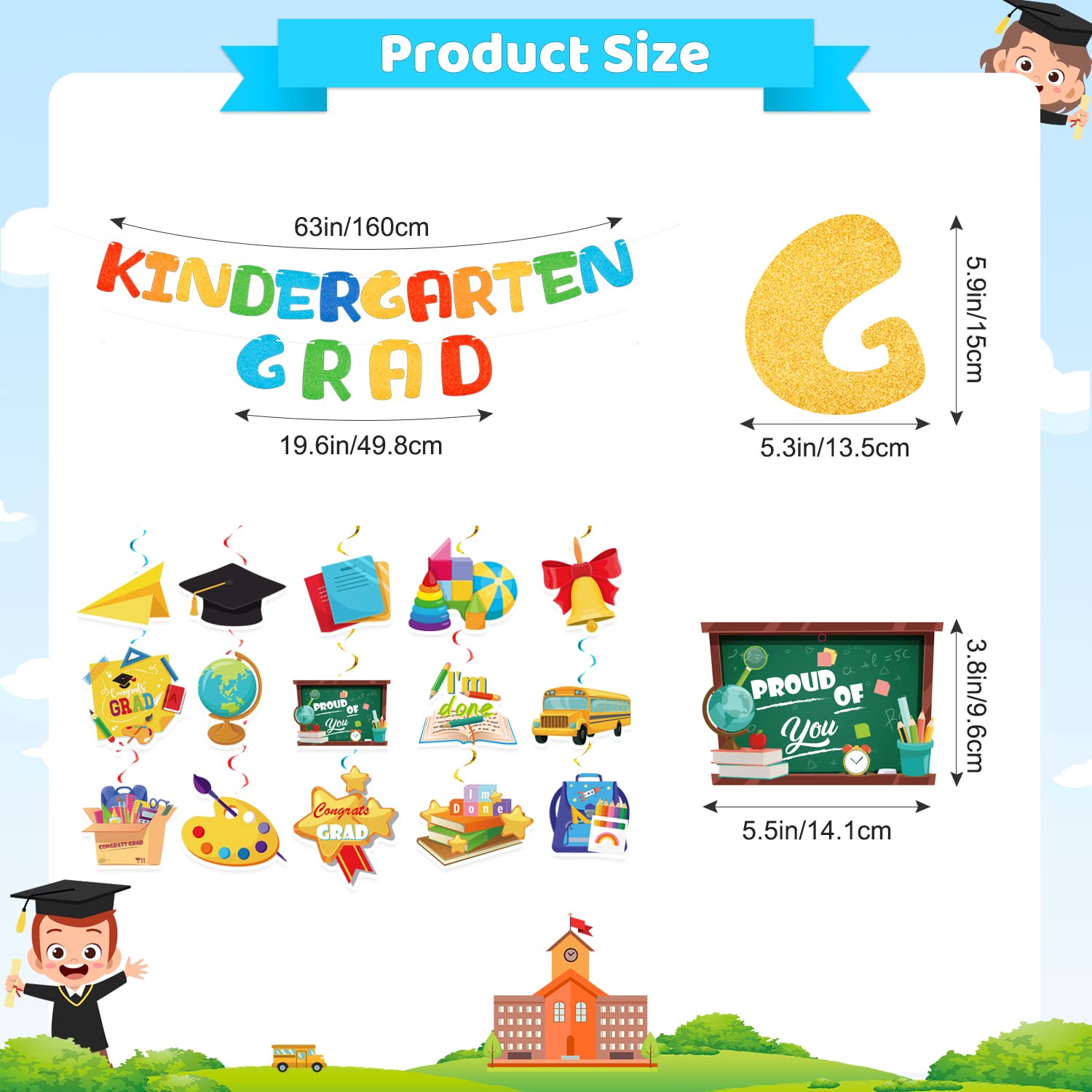 Kinder Graduation Border Design
