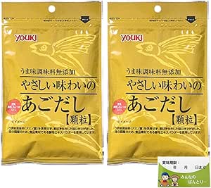 Amazon.co.jp: ユウキ 顆粒 だし 無添加 やさしい味わいの あごだし 【2袋セット】 youki ユウキ ／みんなのパントリー特製シール : 食品・飲料・お酒
