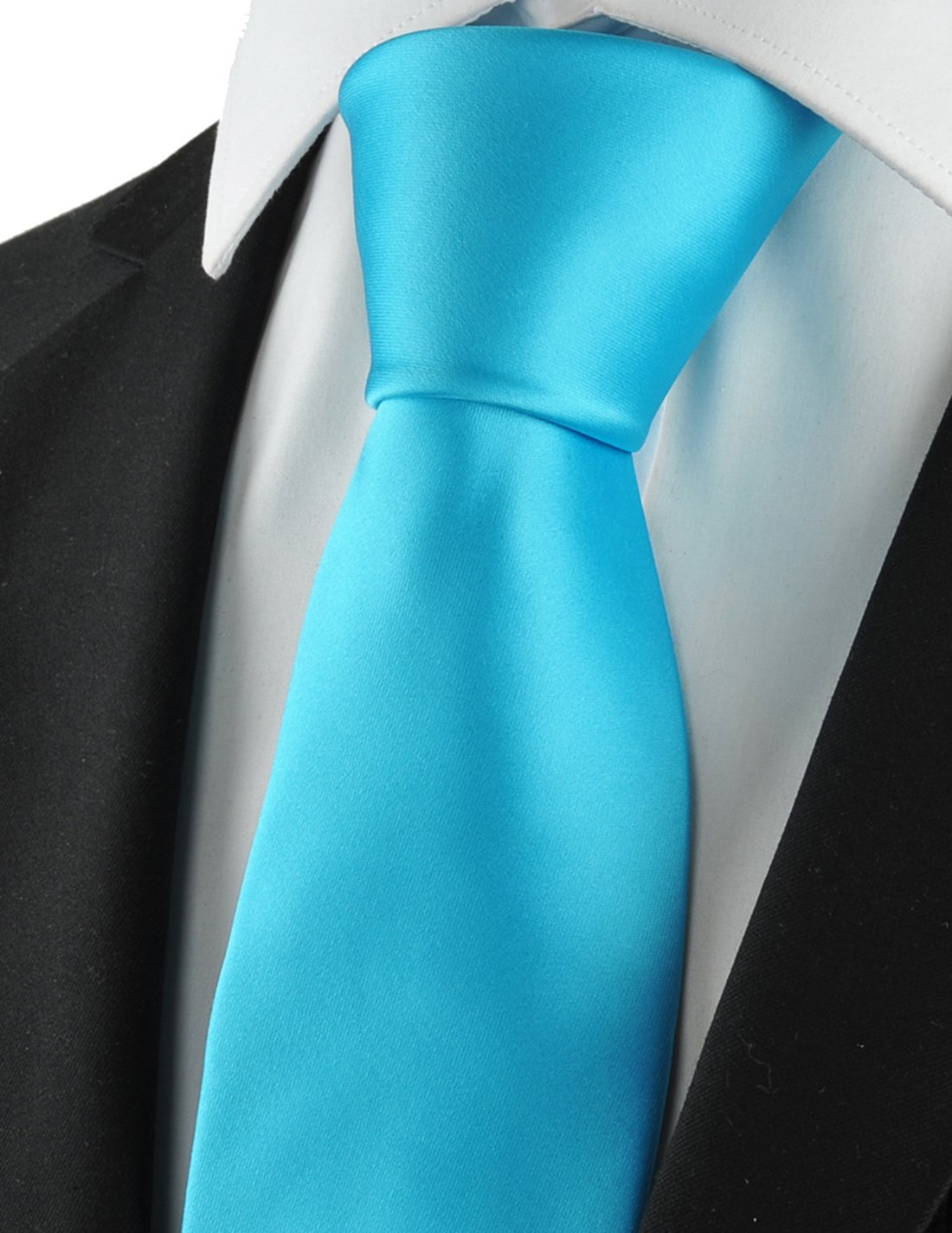 Snapklik.com : Turquoise Blue Solid Satin Tie Aqua Necktie Wedding Ties ...