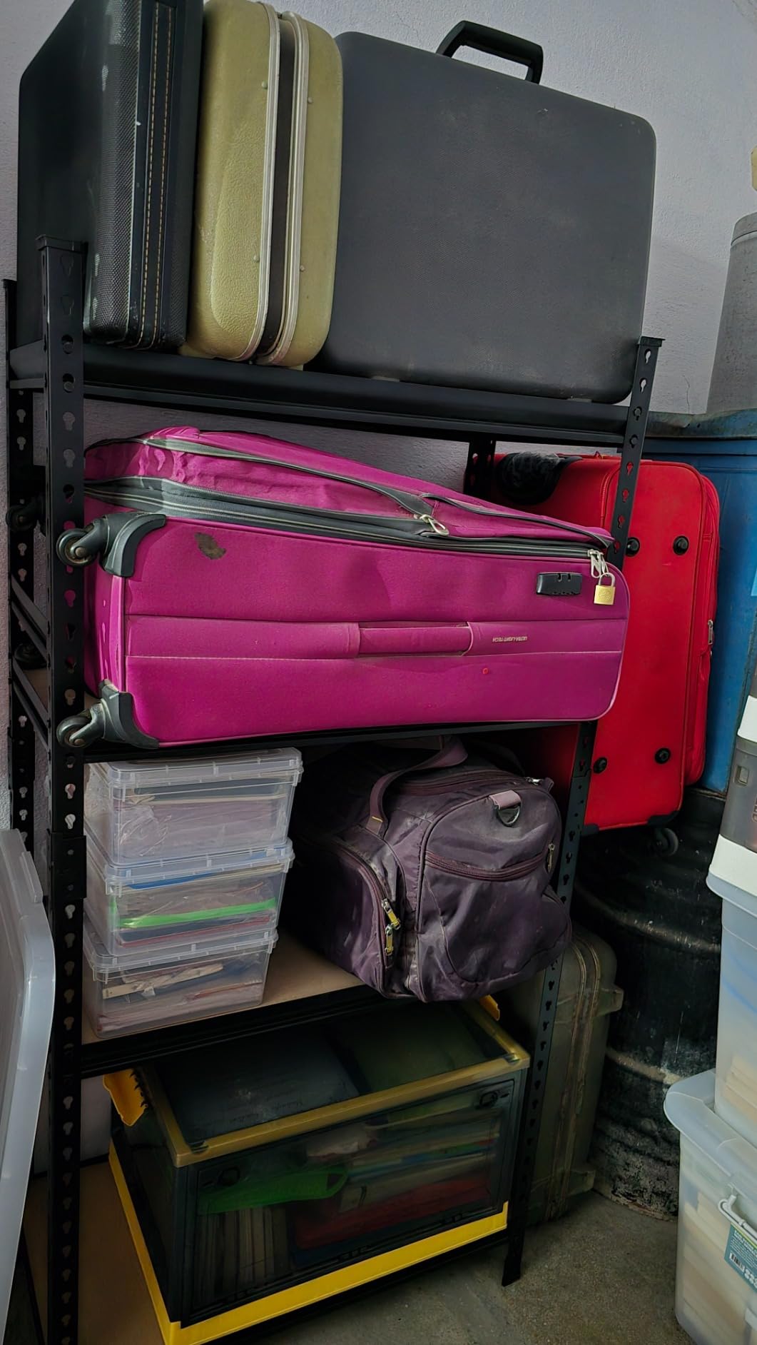 NAVRANG 72 * 36 * 15 Inches 5 Shelves Iron Matte Finish Adjustable ...