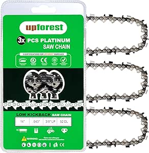 Amazon.com: UPFOREST 14 Inch Chainsaw Chain 3-Pack R52, 3/8" LP Pitch ...