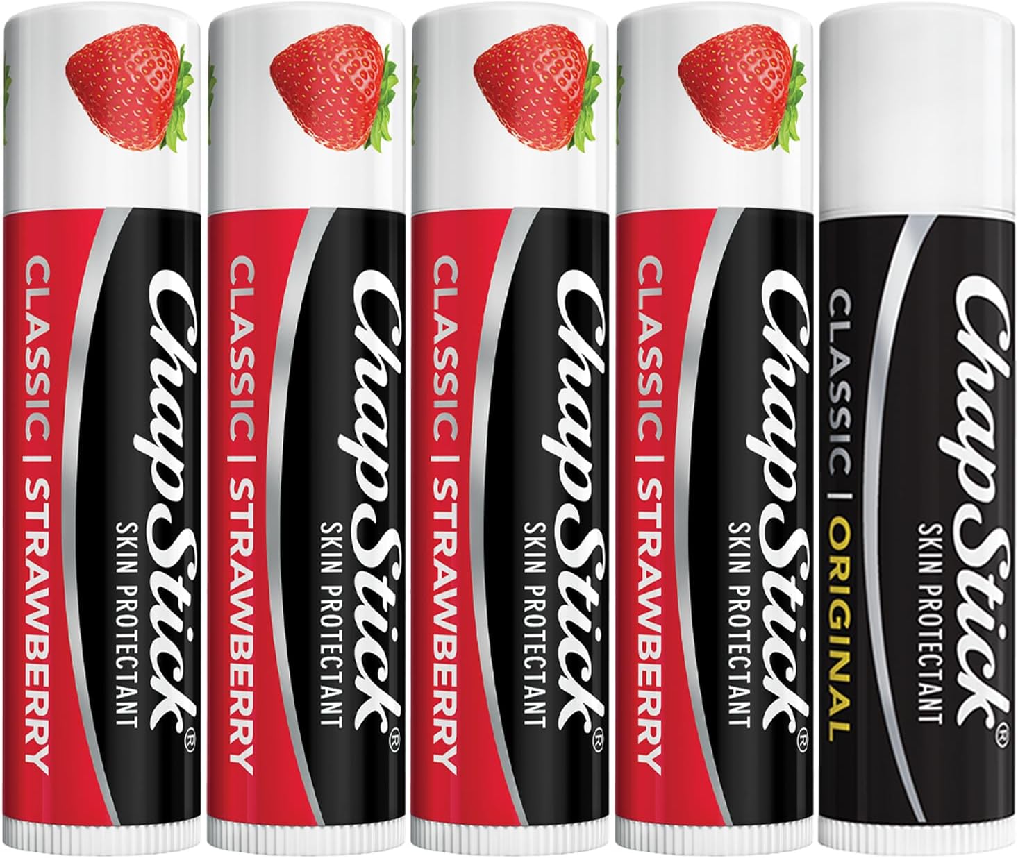 Amazon.com: ChapStick Classic Strawberry Lip Balm – Fruity & Sweet ...