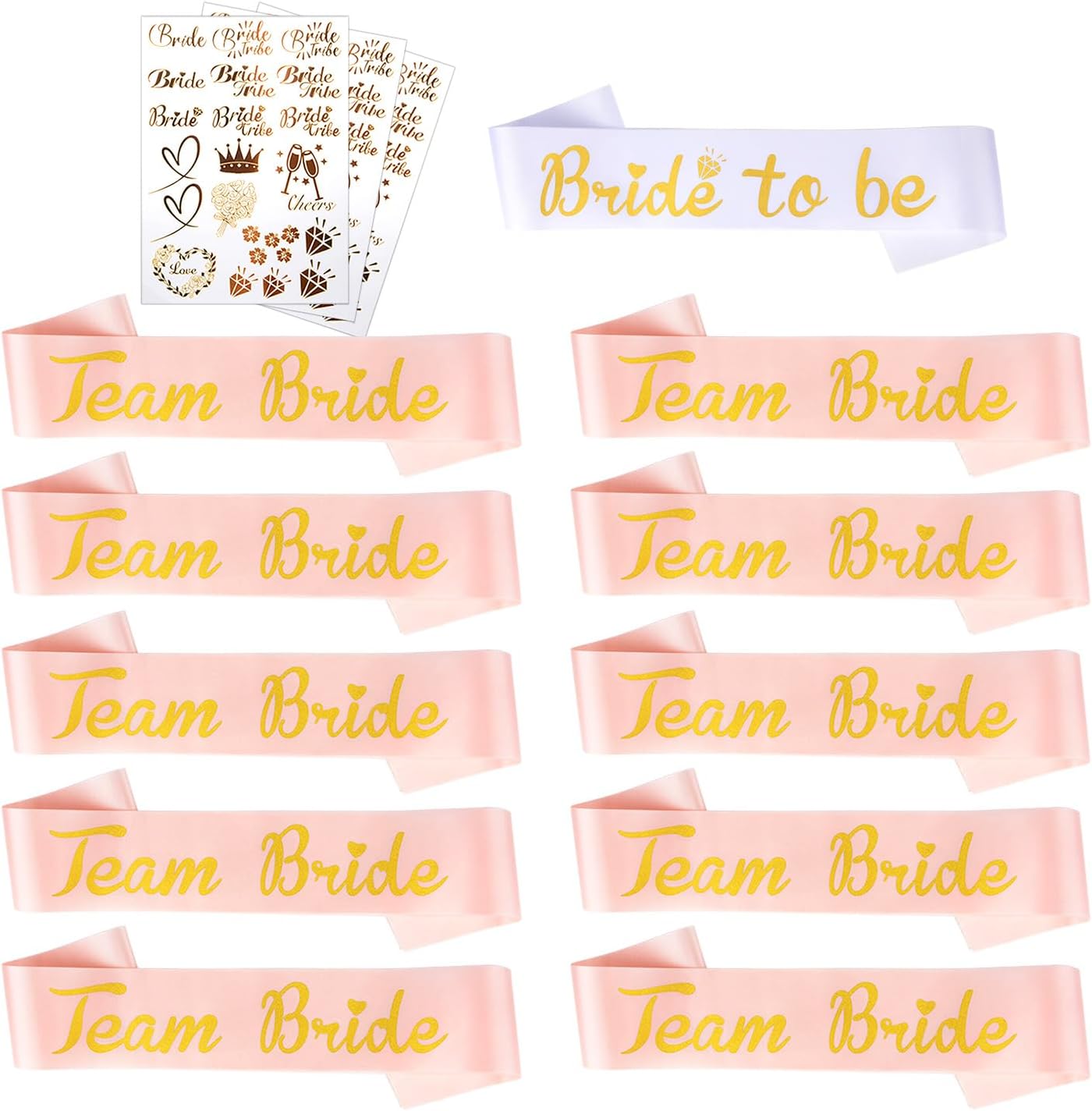 15 pcs Hen Party Sashes Set 14 Bride Tribe Sashes 1 Bride to Be Sash ...