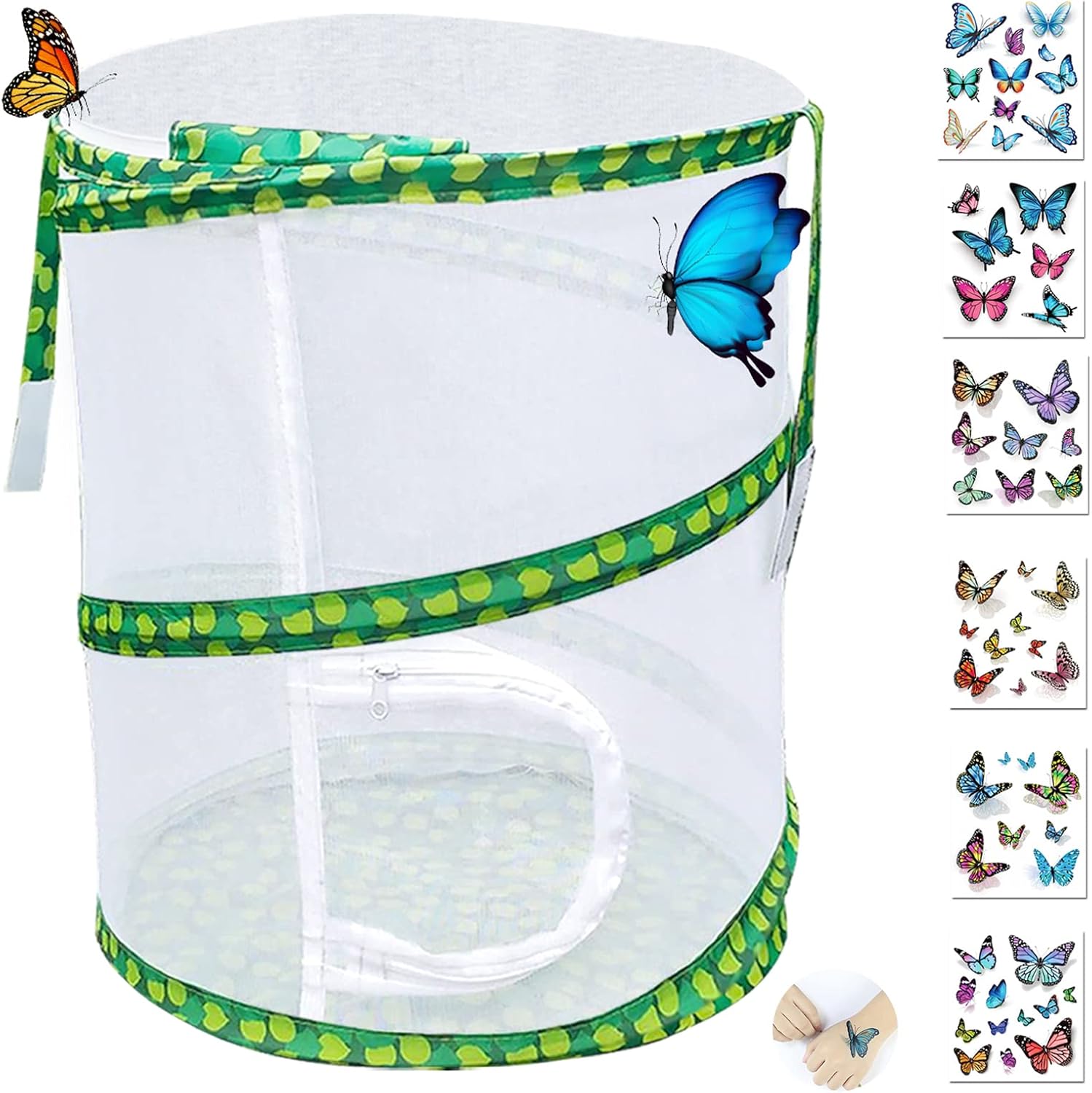 Butterfly Habitat Collapsible Bug Catcher Net Mesh Insects Plant Cage ...