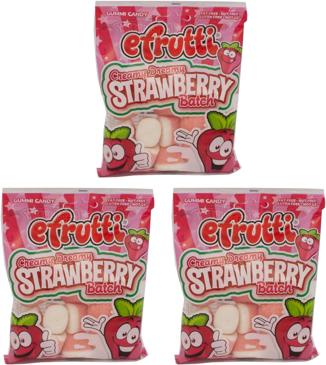 Amazon.com: Strawberry Puff Gummy Candy, Soft and Chewy Fruit Flavored ...