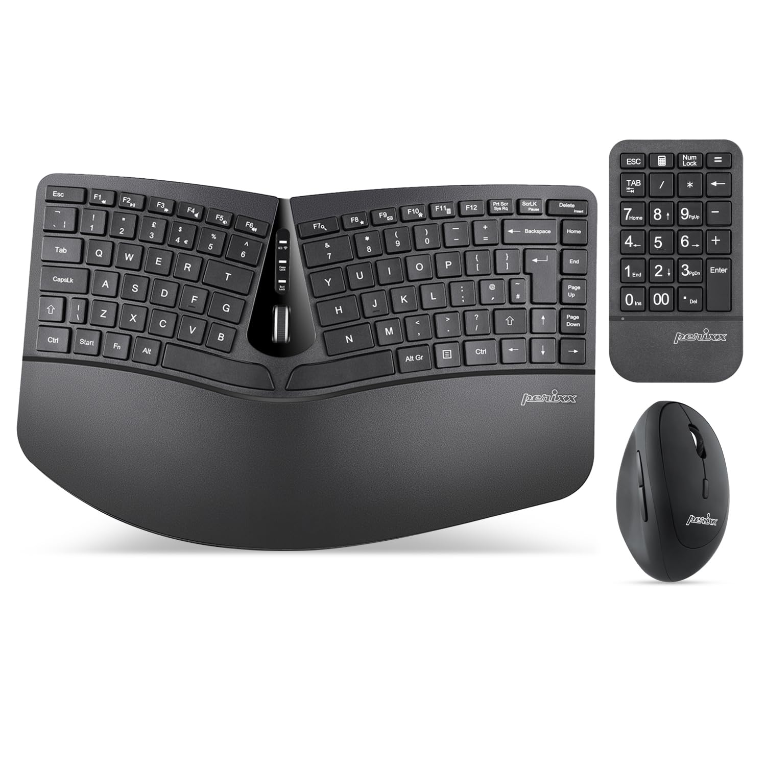 Perixx PERIDUO-606A Wireless Ergonomic Keyboard Set - Compact Split ...