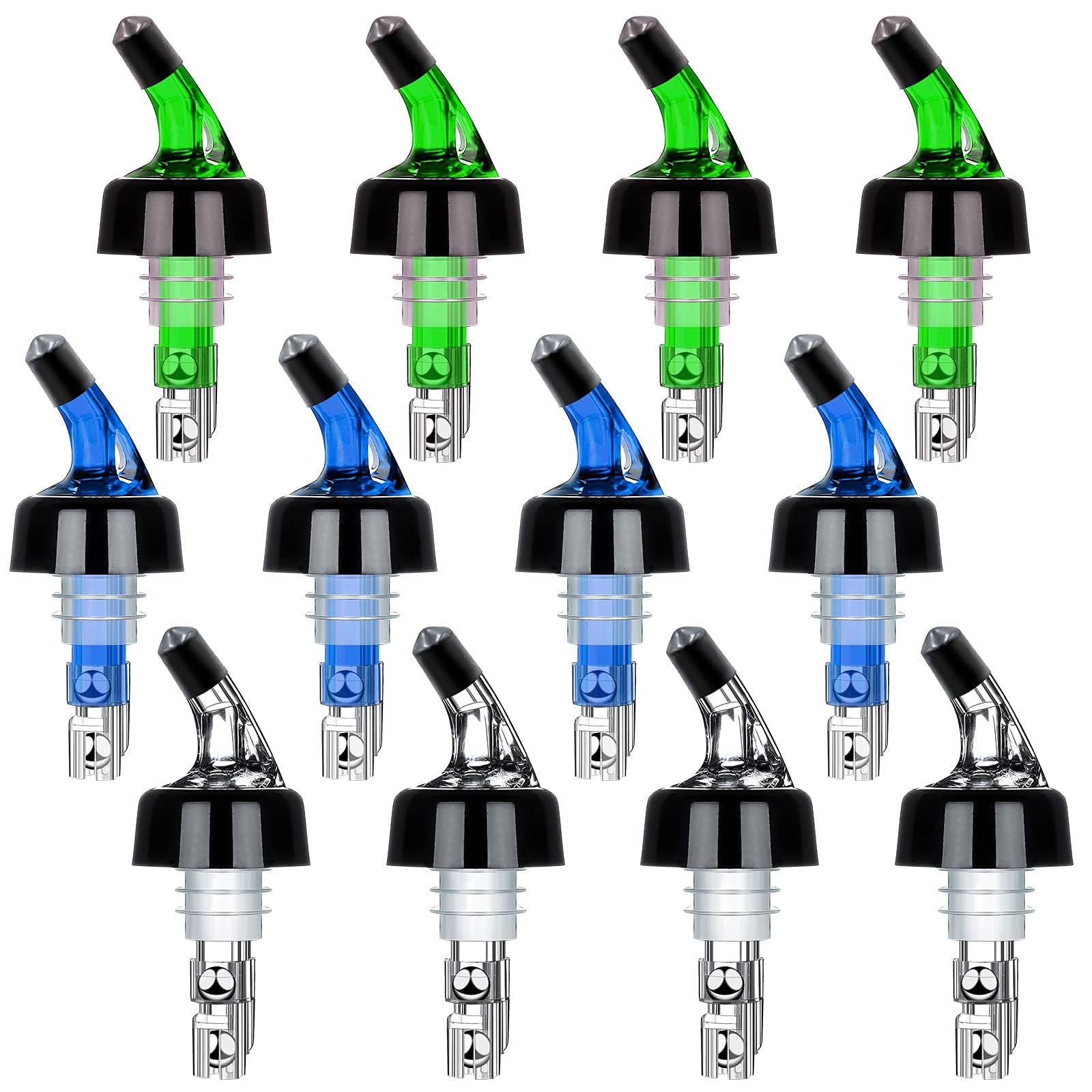 Measured Liquor Bottle Pourers 12Packs Liquor Pourers 1oz Set of 12 ...
