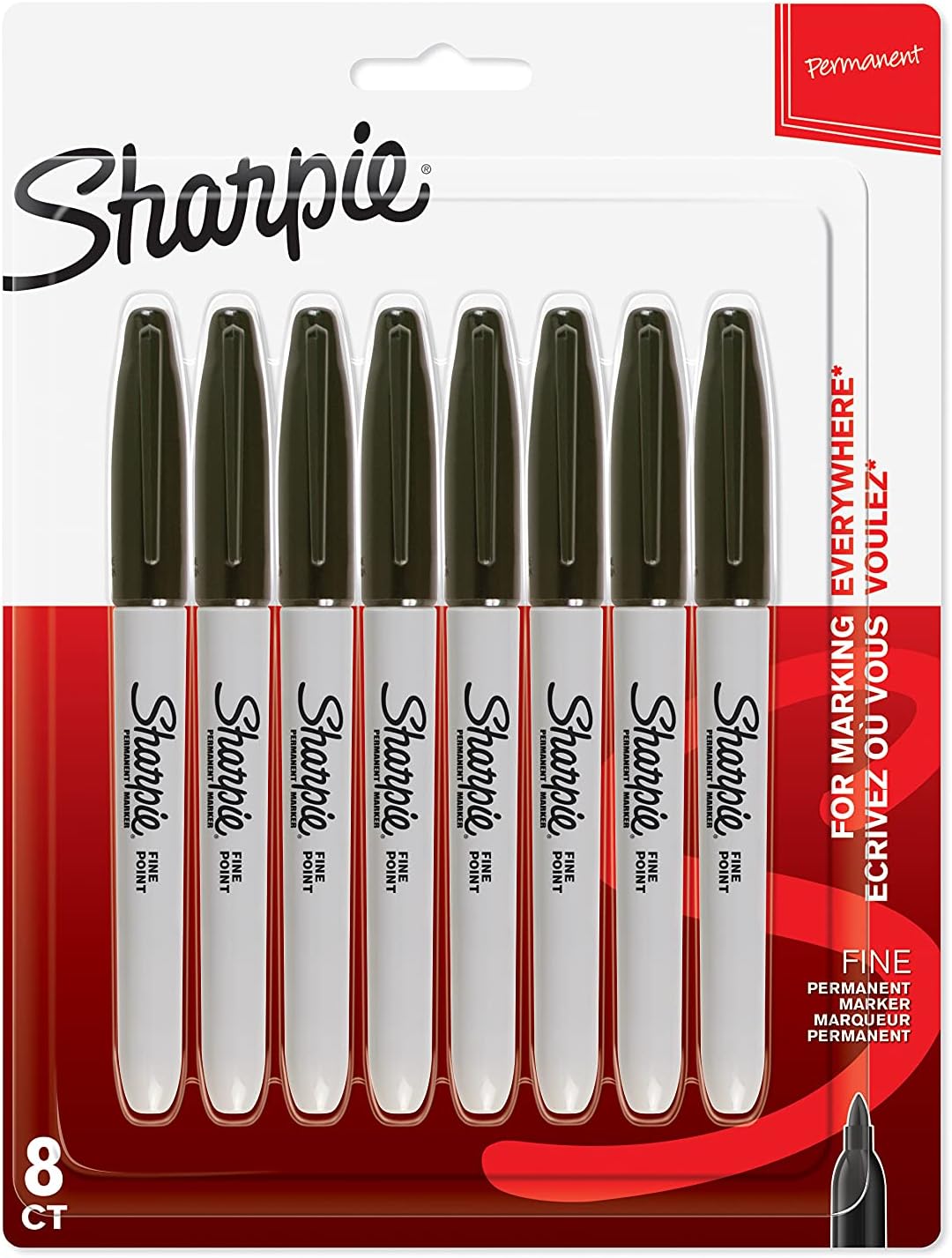 Permanent Marker, Fine Tip, Black, Pack of 24 : Amazon.co.uk ...