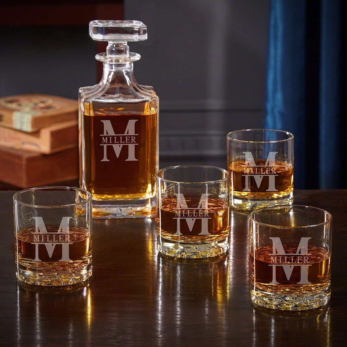 Snapklik.com : Fire & Rescue Personalized Carson Whiskey Decanter Box Set