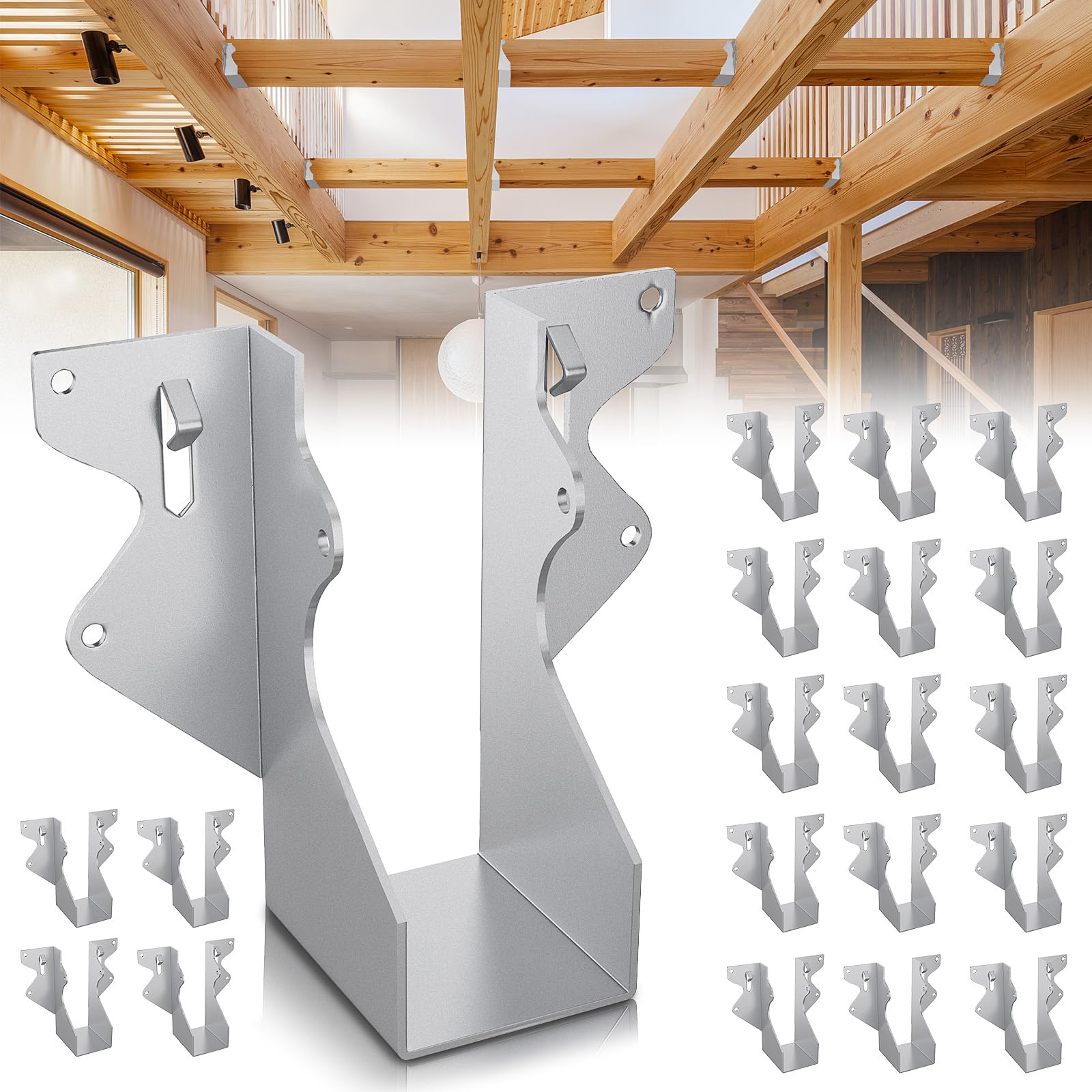 Amazon.com: 20 Pcs 2x4 Joist Hangers for Wood,20 Gauge Metal Face Mount ...