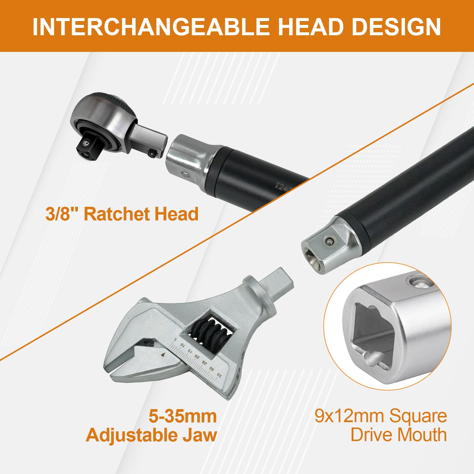 Snapklik.com : Marsram Adjustable Digital Torque Wrench 5-99.6ft.lbs/6. ...