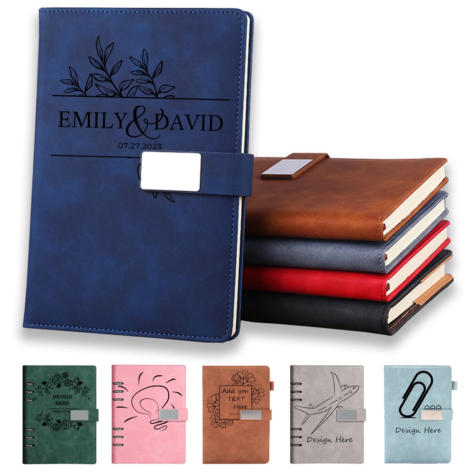 Amazon.com : GONIS Custom Journals Personalized Engraved Faux Leather ...