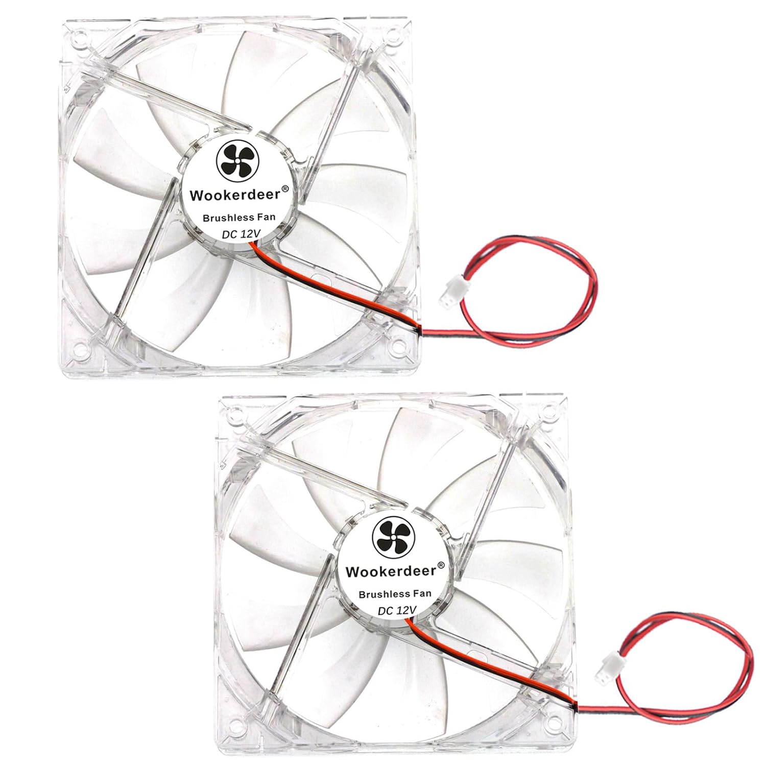 Amazon.com: 2 Pack 120mm 12cm 12025 DC Fan 12V 120 x 120 x 25 mm ...