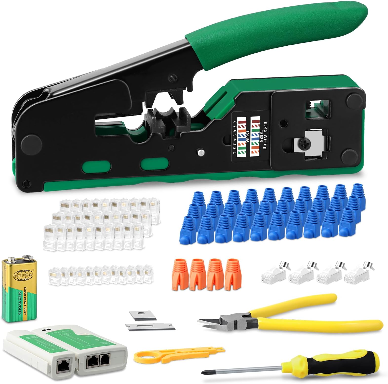 VCE GJ670BL Pinza Crimpatrice RJ45 di Rete Ethernet, Crimpatrice ...