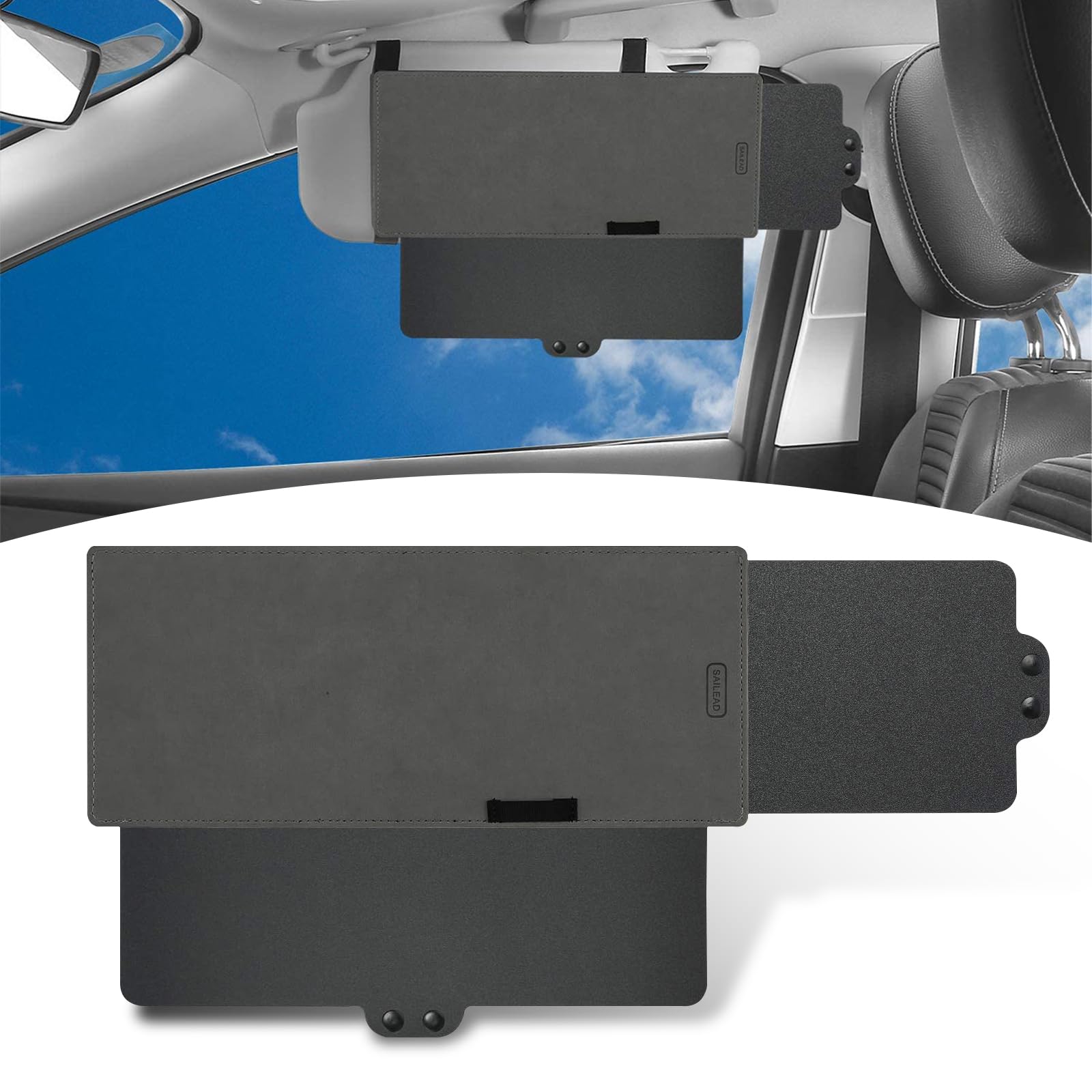 Amazon.com: nodteem 1 PC Car Sun Visor Extender, 12.2" x 5.9" PC ...