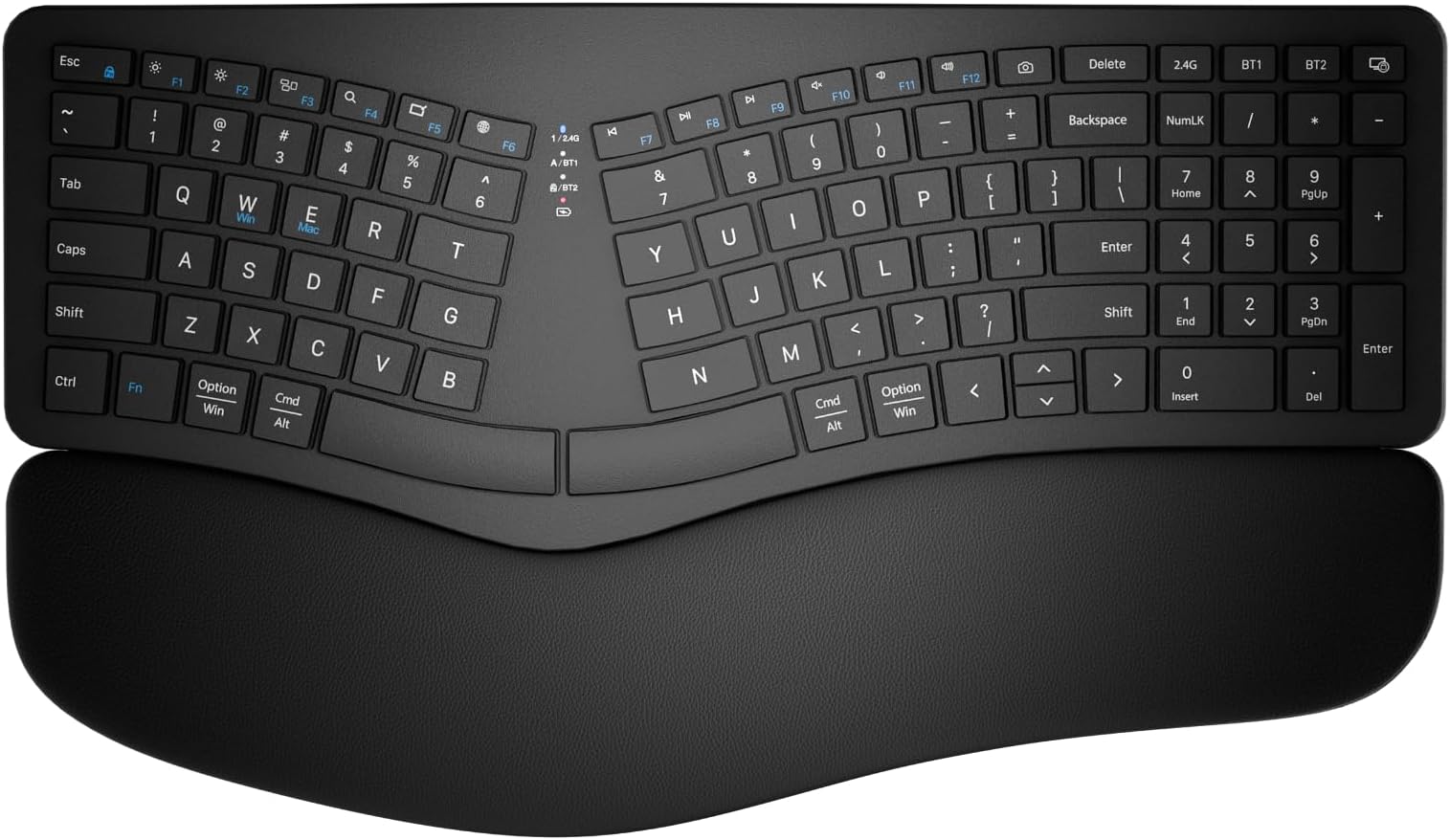 Amazon | Ewin エルゴノミクス キーボード Bluetooth 疲れにくい 2.4G+Bluetooth両対応 ワイヤレス ...