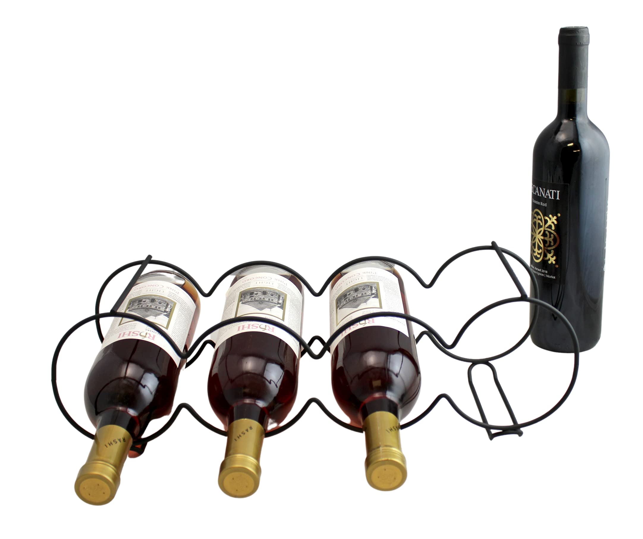 Amazon.com: Black Stackable Table Top Wine Rack Bottle Holder Each ...