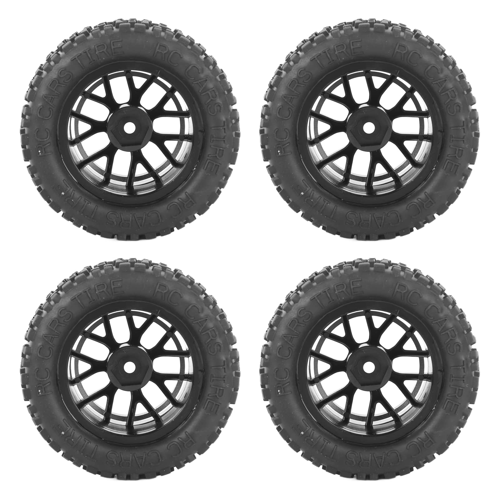 Amazon.com: Rc Car Parts 4pcs 12mm Hex Rc Wheels And Tires Universal ...