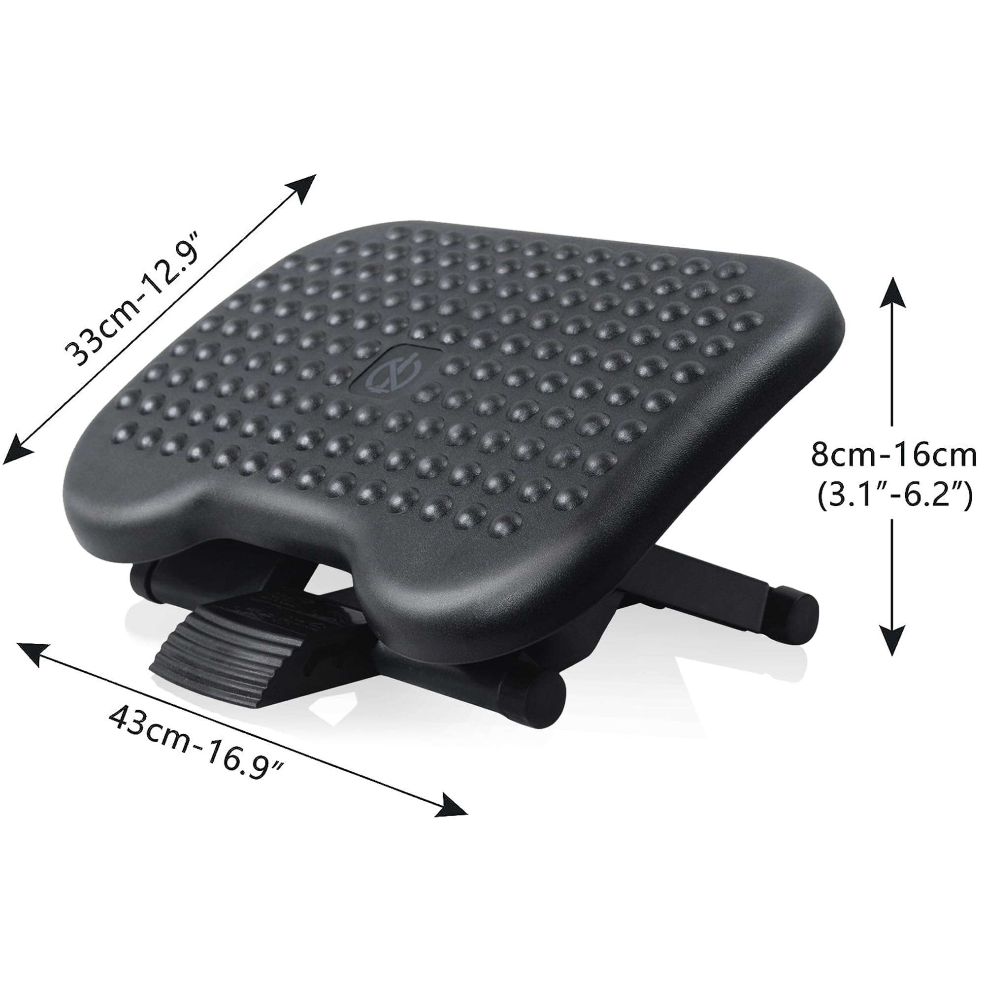 Snapklik.com : Under Desk Footrest Adjustable Height Comfy Foot Rest