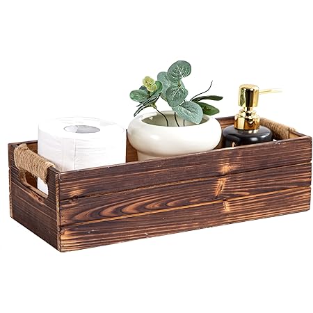 Amazon.com: TIMRIS Rustic Wooden Box, Farmhouse Bathroom Decor Box ...