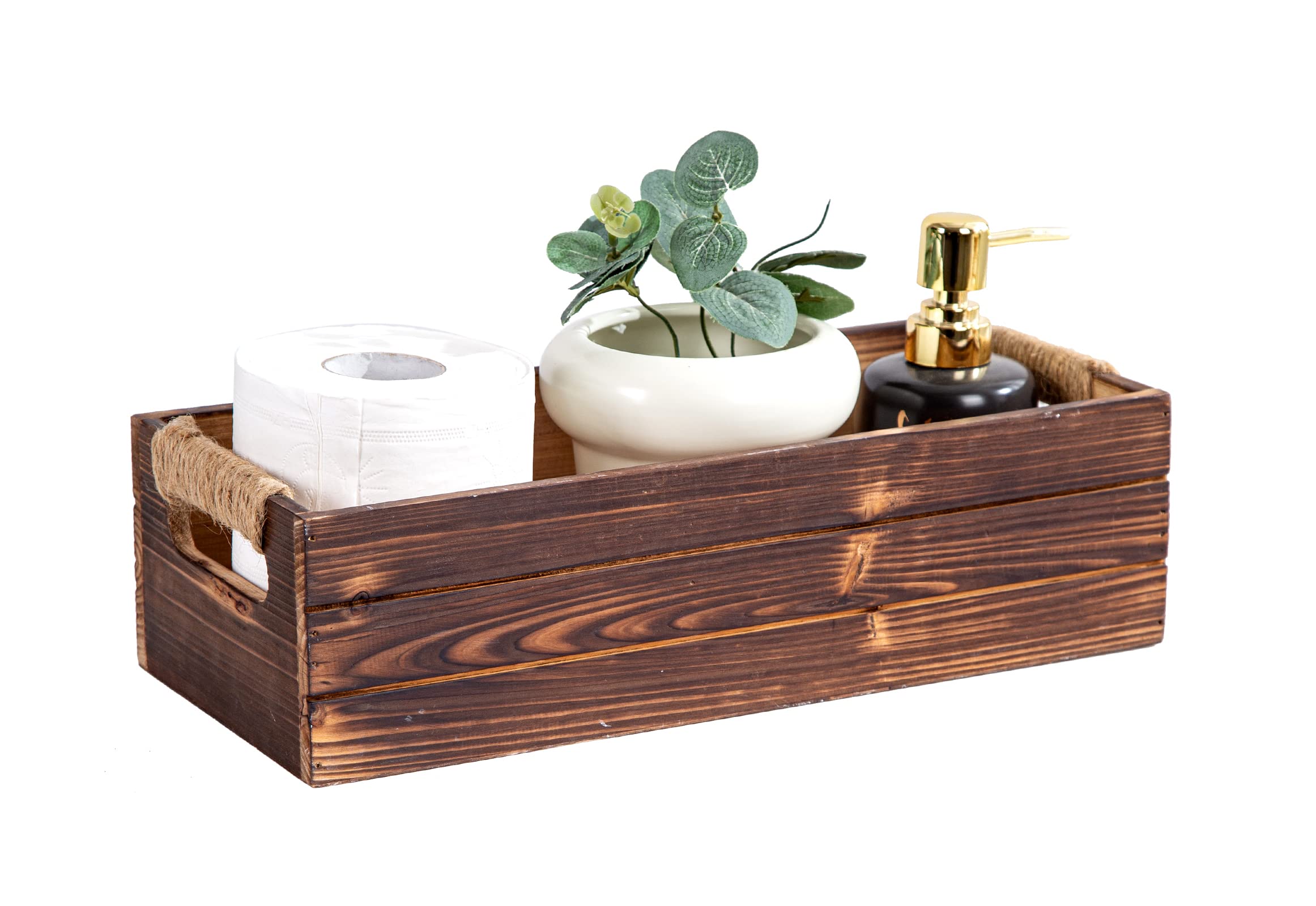 Amazon.com: TIMRIS Rustic Wooden Box, Farmhouse Bathroom Decor Box ...