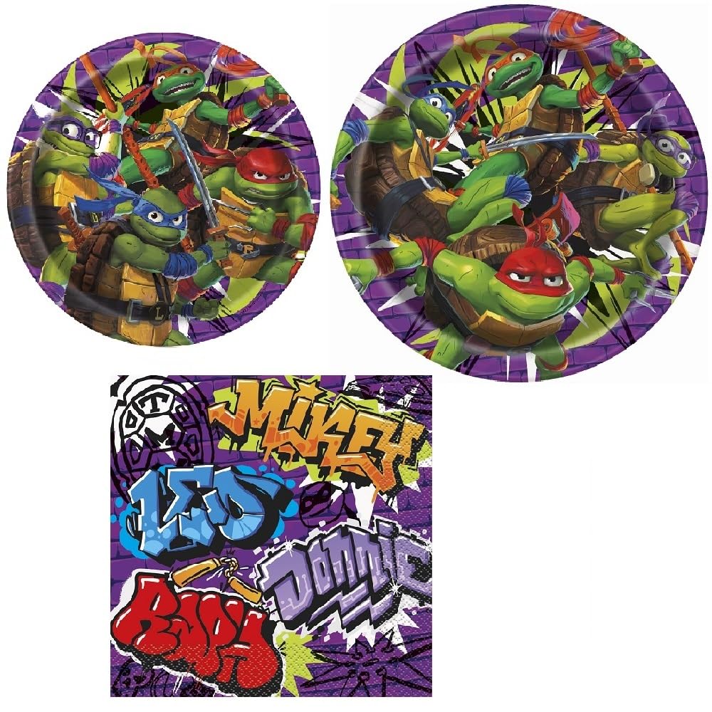 Unique Teenage Mutant Ninja Turtles Party Bundle 8 Dinner & 8 Dessert ...