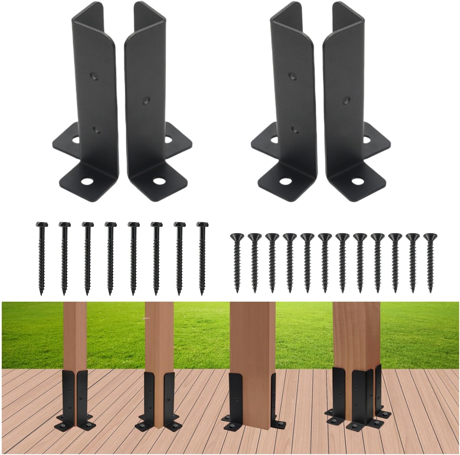 Amazon.com: 3PCS Roof Riser Brackets,Adjustable Pergola Roof Riser Beam ...