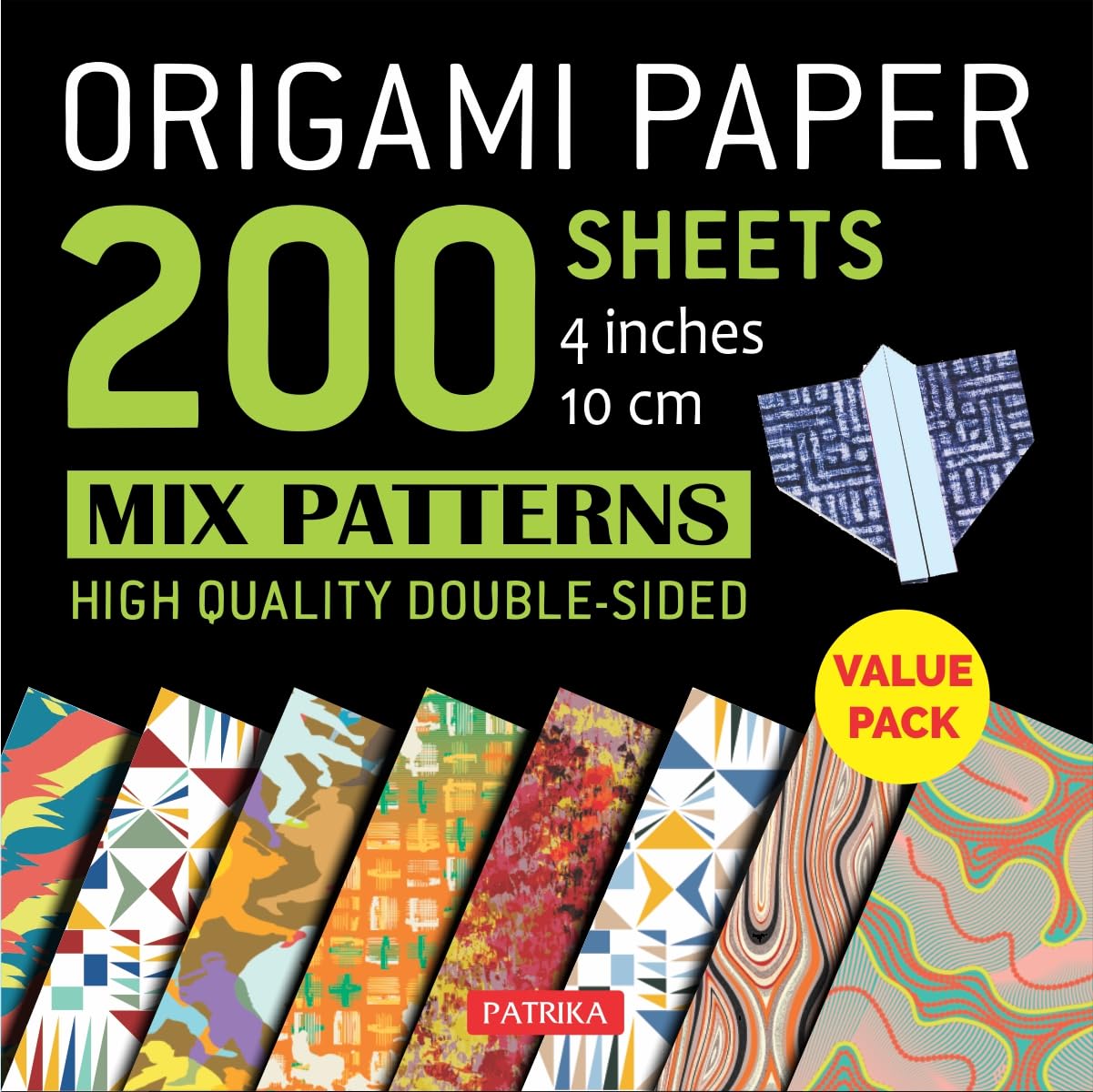 Origami Paper 200 sheets Mix Patterns 4" (10 cm): Double-Sided Origami ...