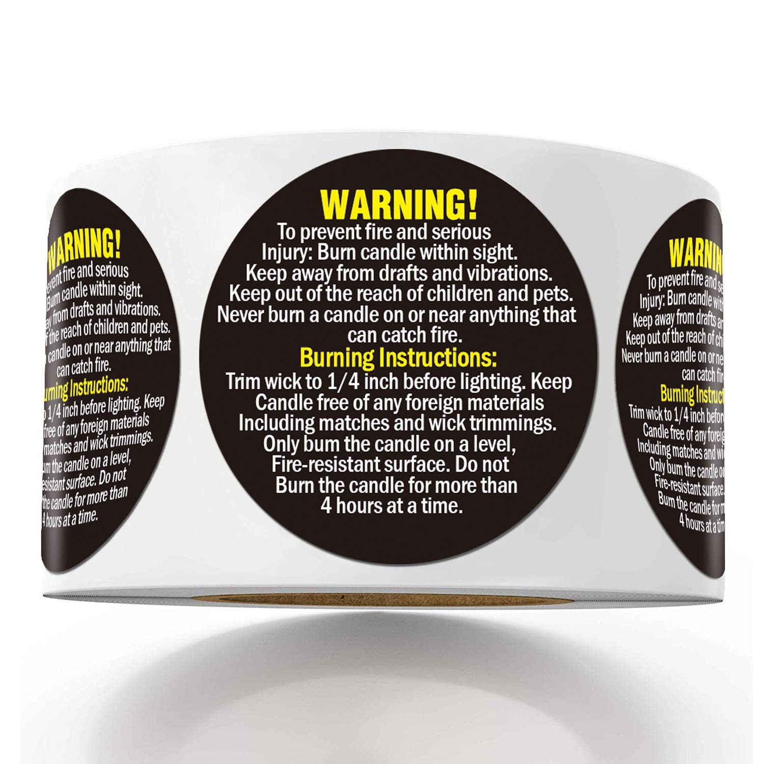 Buy 500 Black Candle Warning Stickers 1 4 Inch Round Label Candle Jar Buy 500 Black Candle Warning Stickers 1 4 Inch Round Label Candle Jar