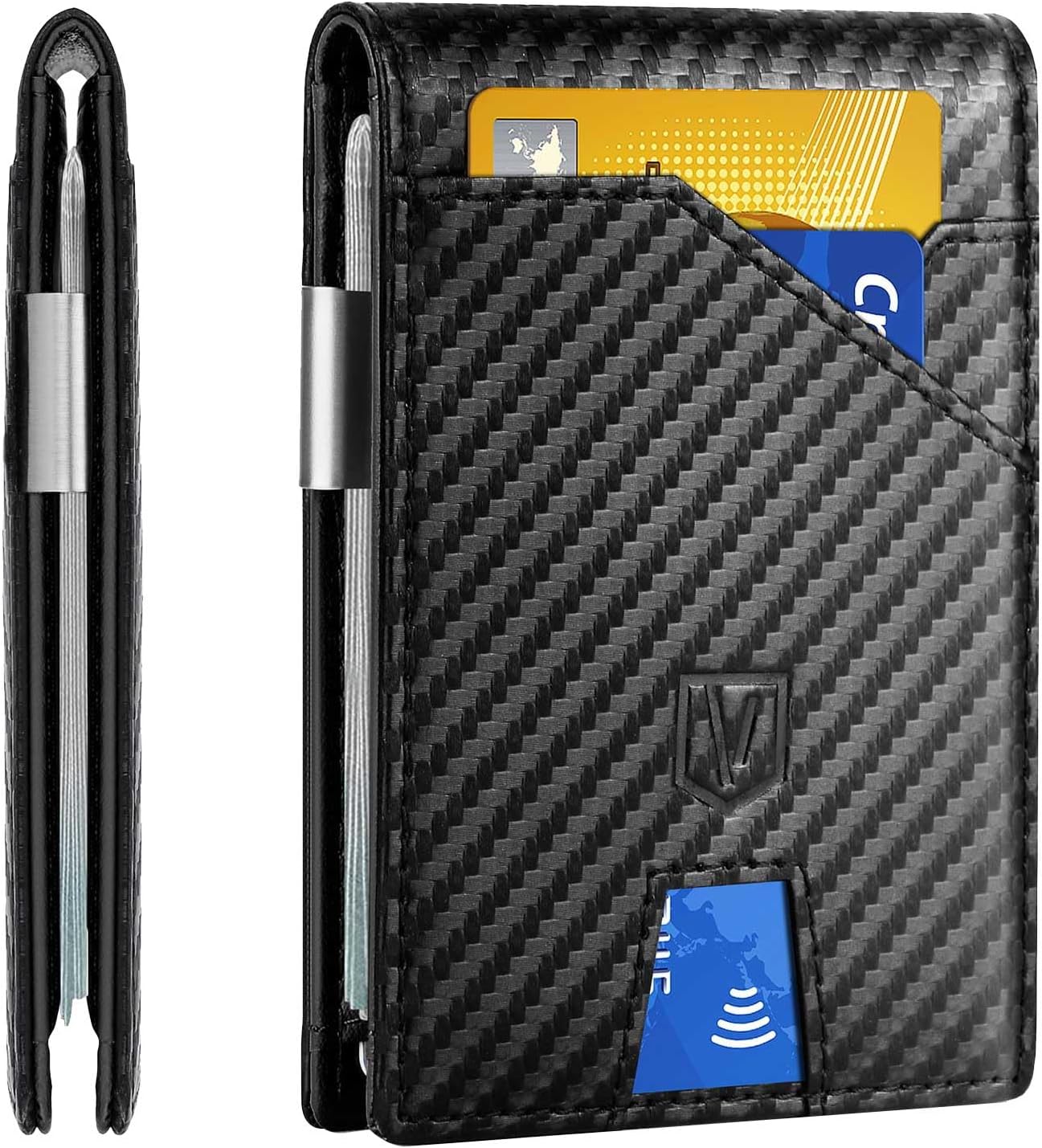 Amazon.com: VOOTAI Slim Wallet for Men with Money Clip RFID Blocking ...