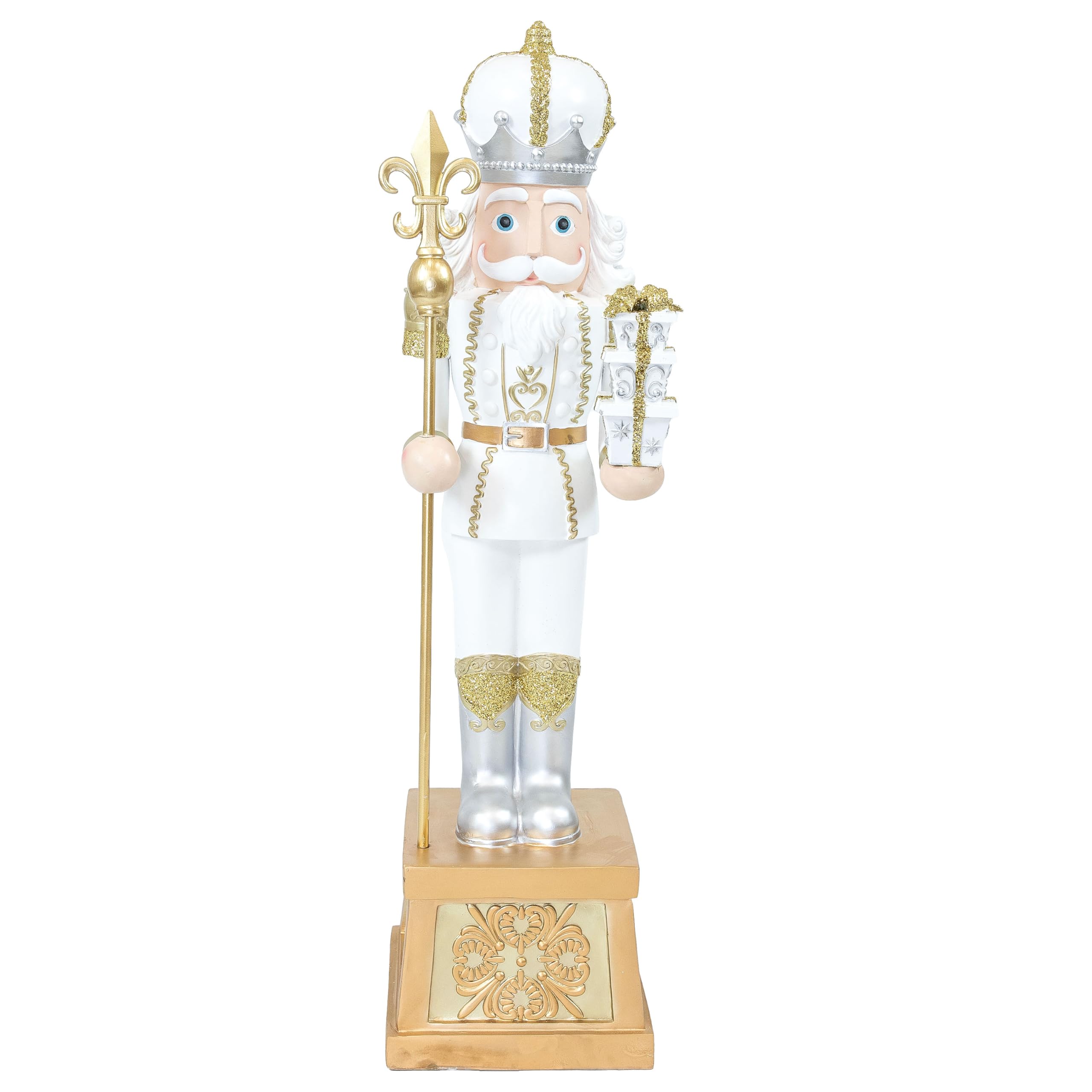 Amazon.com: Sunnydaze 4ft Pierre The Fleur-de-Lis Nutcracker Christmas ...