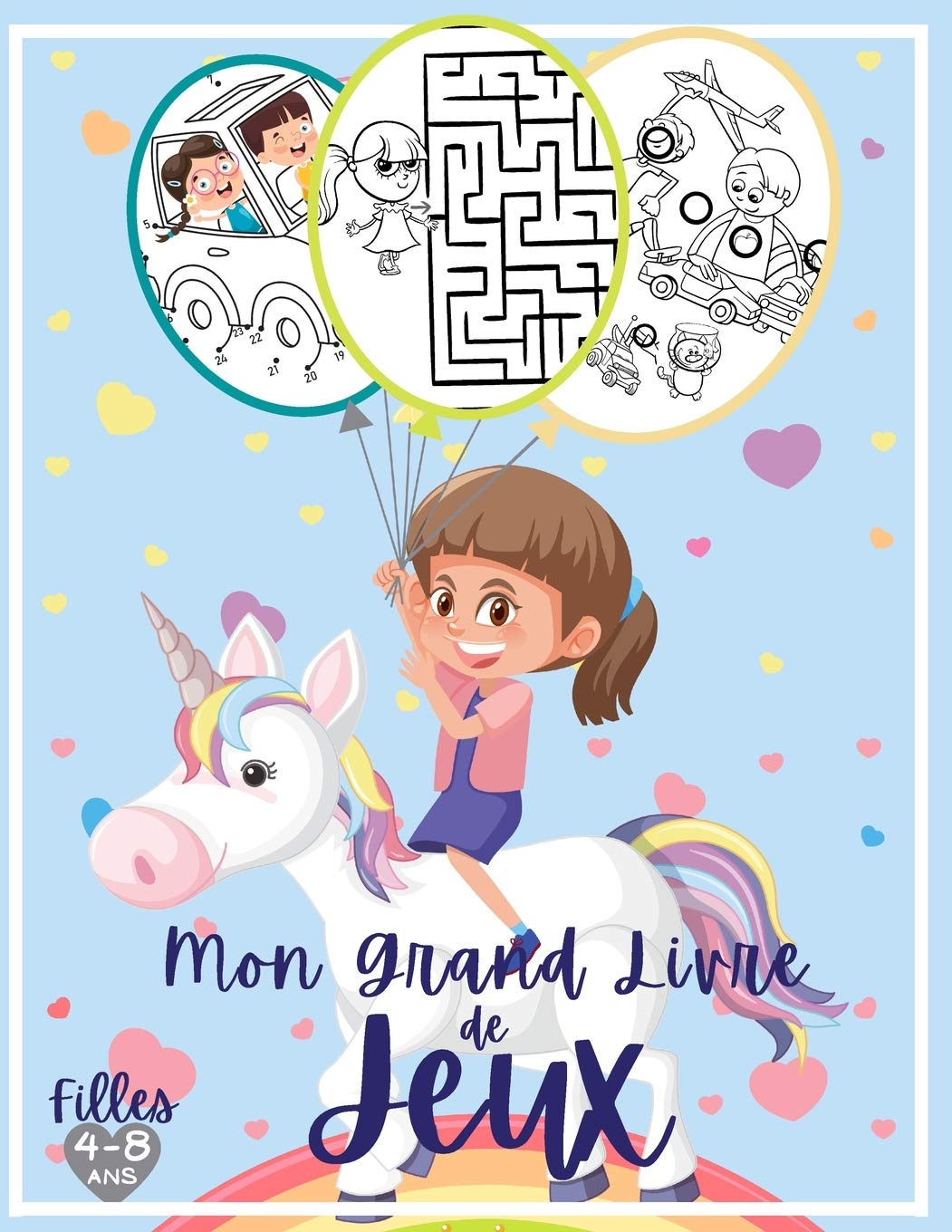 Buy Mon grand livre de jeux - Filles: Livre d'activités pour filles 4-8 ...