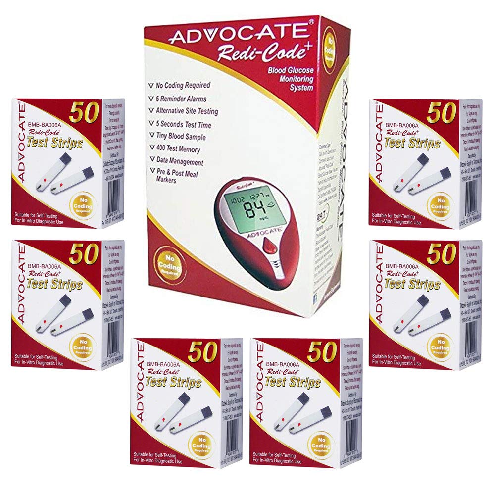 Buy Advocate Redi-Code Plus Test Strips Package - 6 Boxes (300ct) with ...