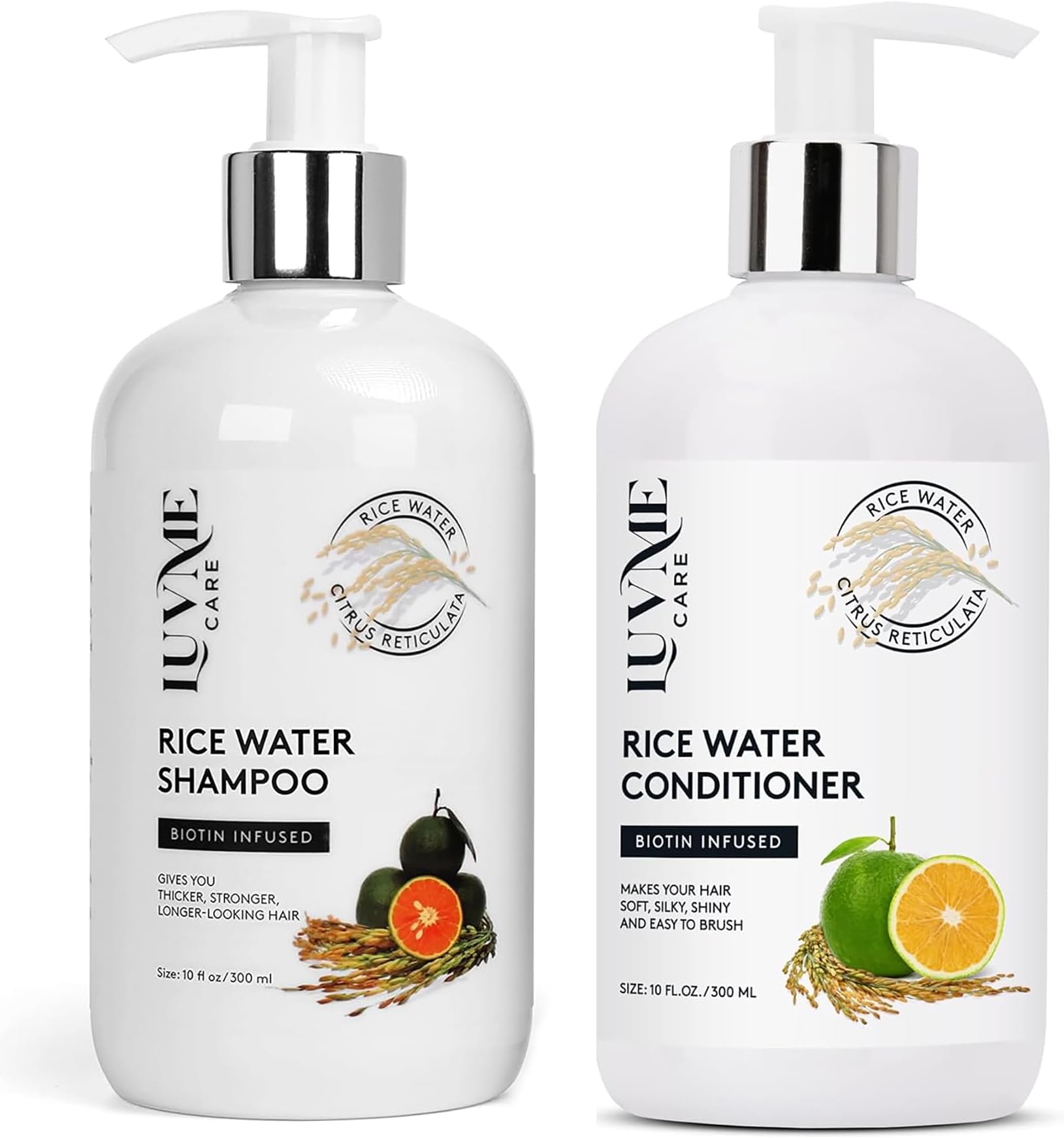 Amazon.com: Luv Me Care Rice Water Shampoo and Conditioner : Beauty ...