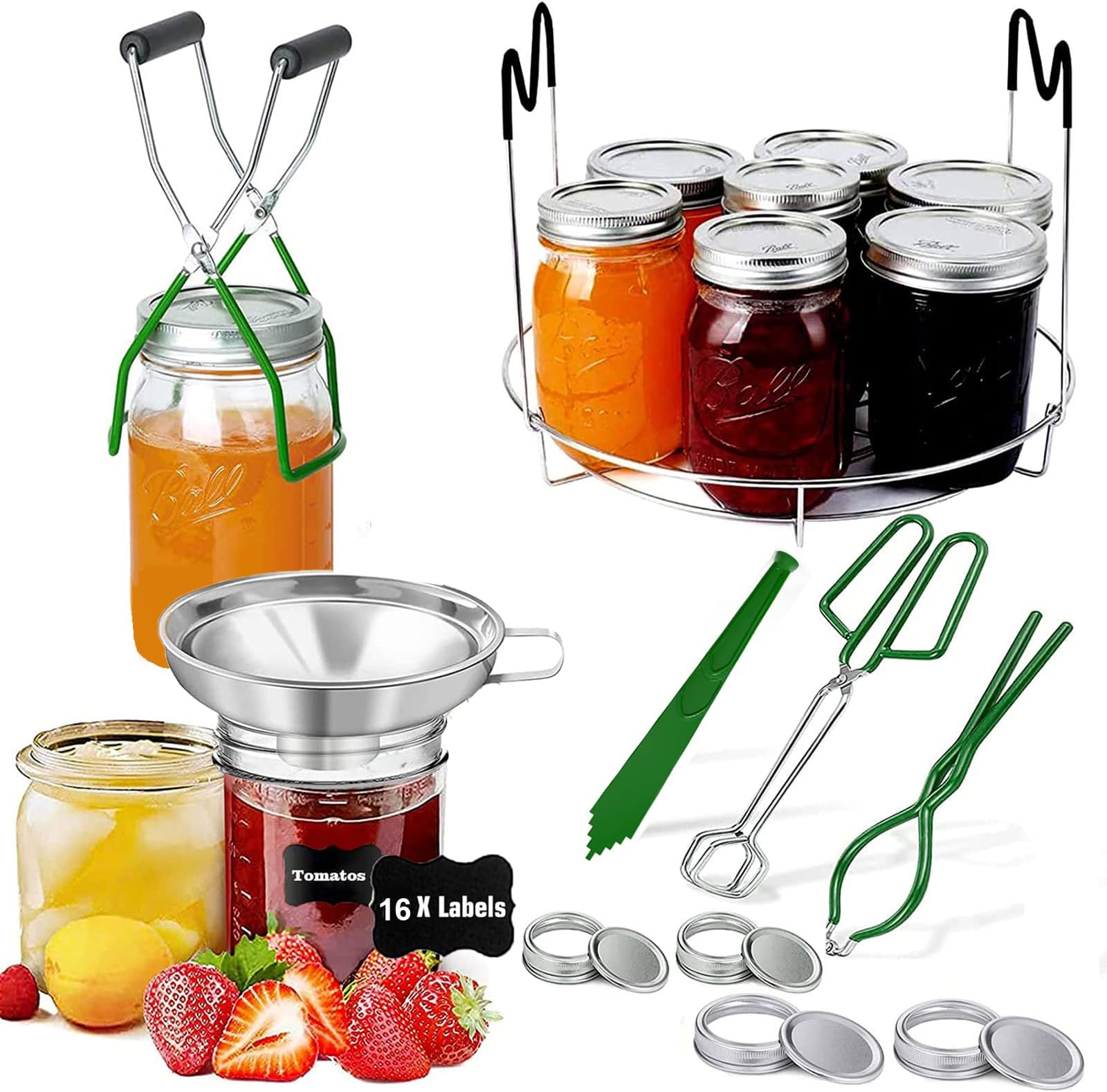 Amazon.com: Ball Preserving Starter Kit, 9-Piece, Clear: Home & Kitchen