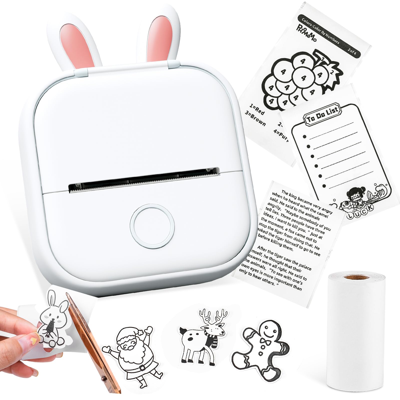 Mini Printer - T02 Bluetooth Inkless Instant Photo Printer, Small ...