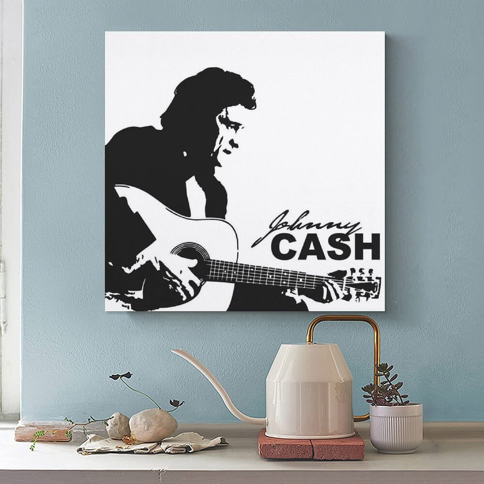 Johnny Cash Poster Decal Johnny Cash Poster Framed And Ready To Hang.