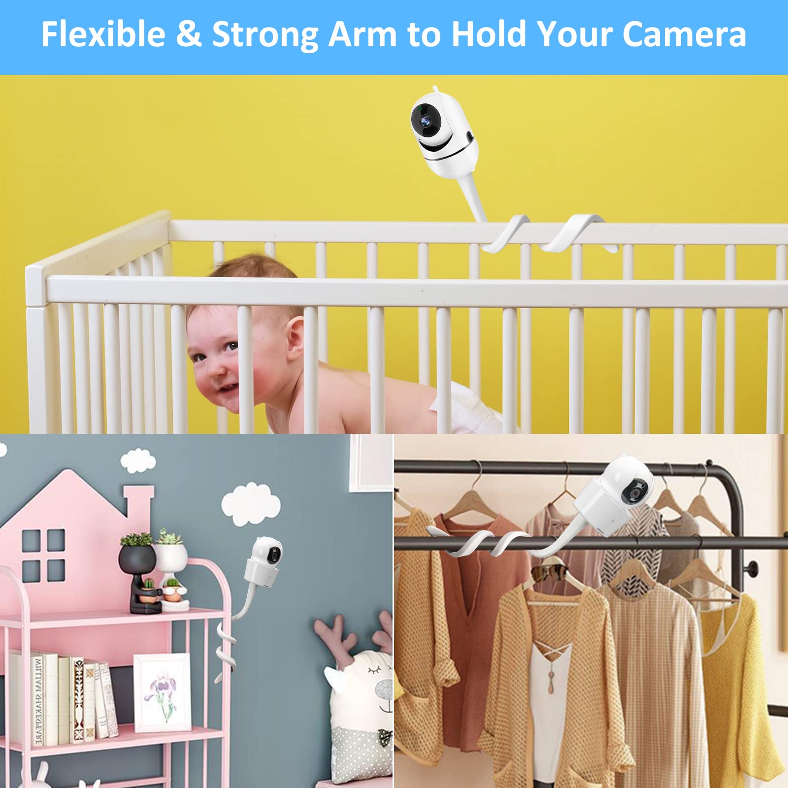 Snapklik.com : Baby Monitor Mount No Drill Universal Baby Monitor Stand ...