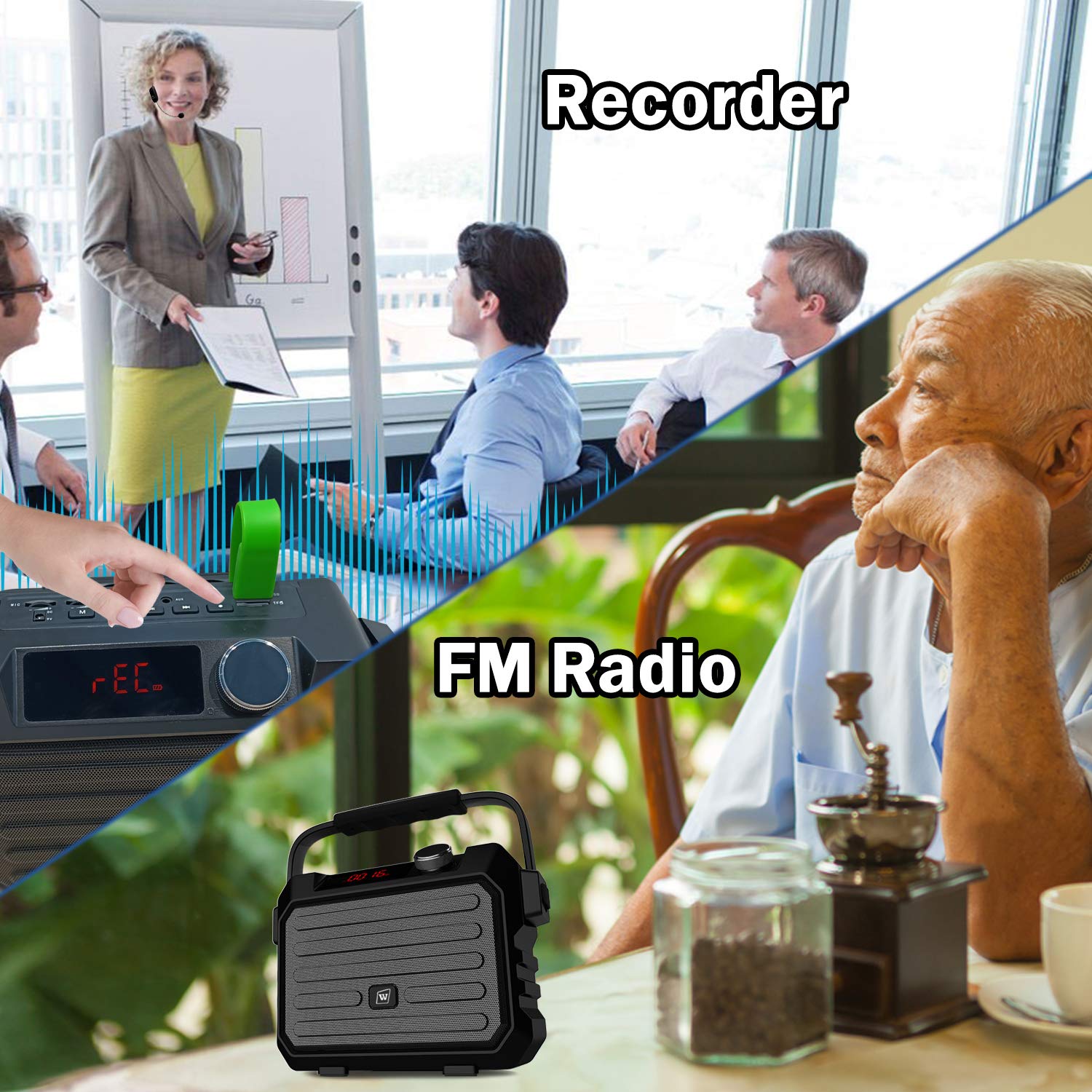 30W Rechargeable Portable Mini Pa Speaker System Wireless Headset Mic ...