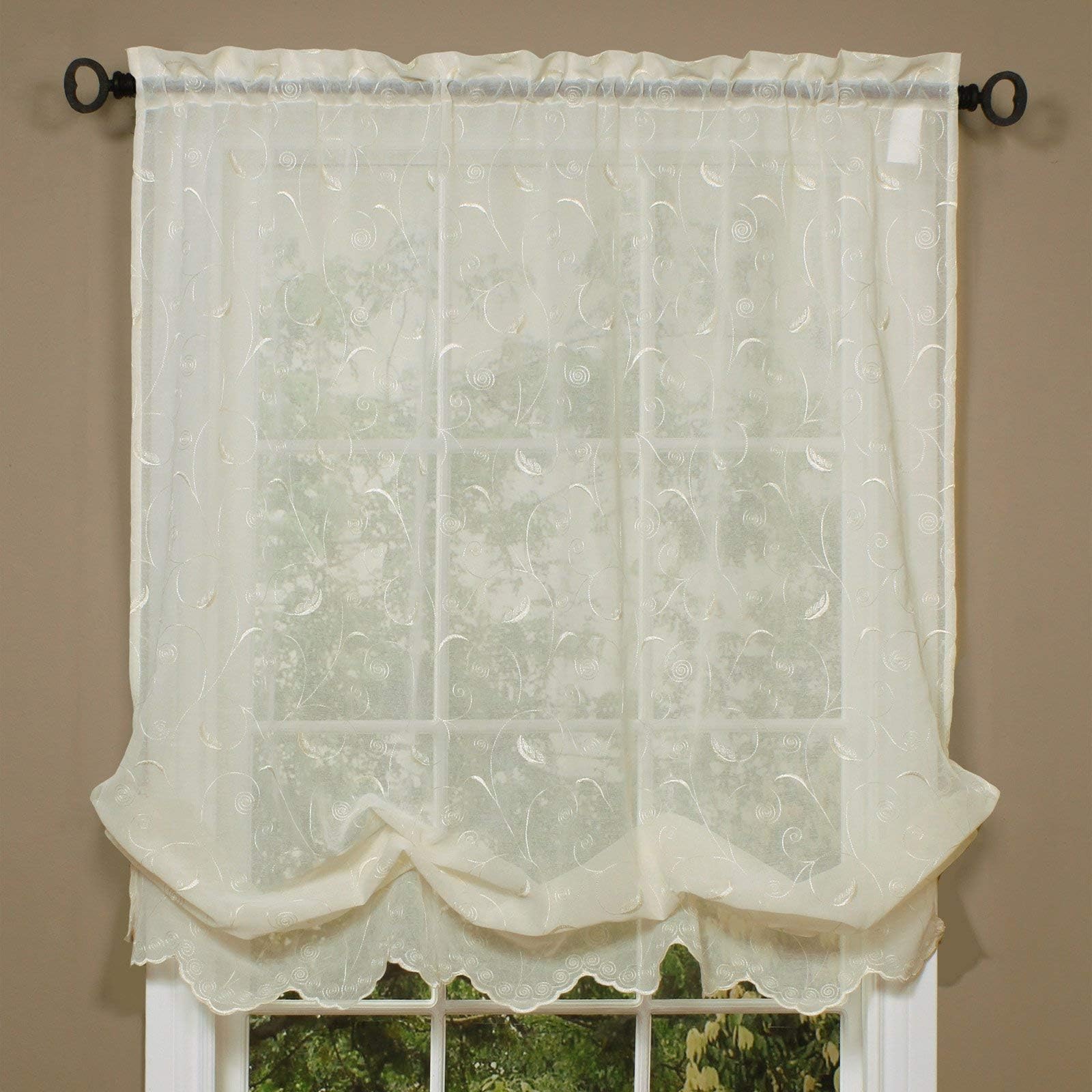 Amazon.com: Mona Lisa Engineered Bridal Lace Balloon Shade with ...