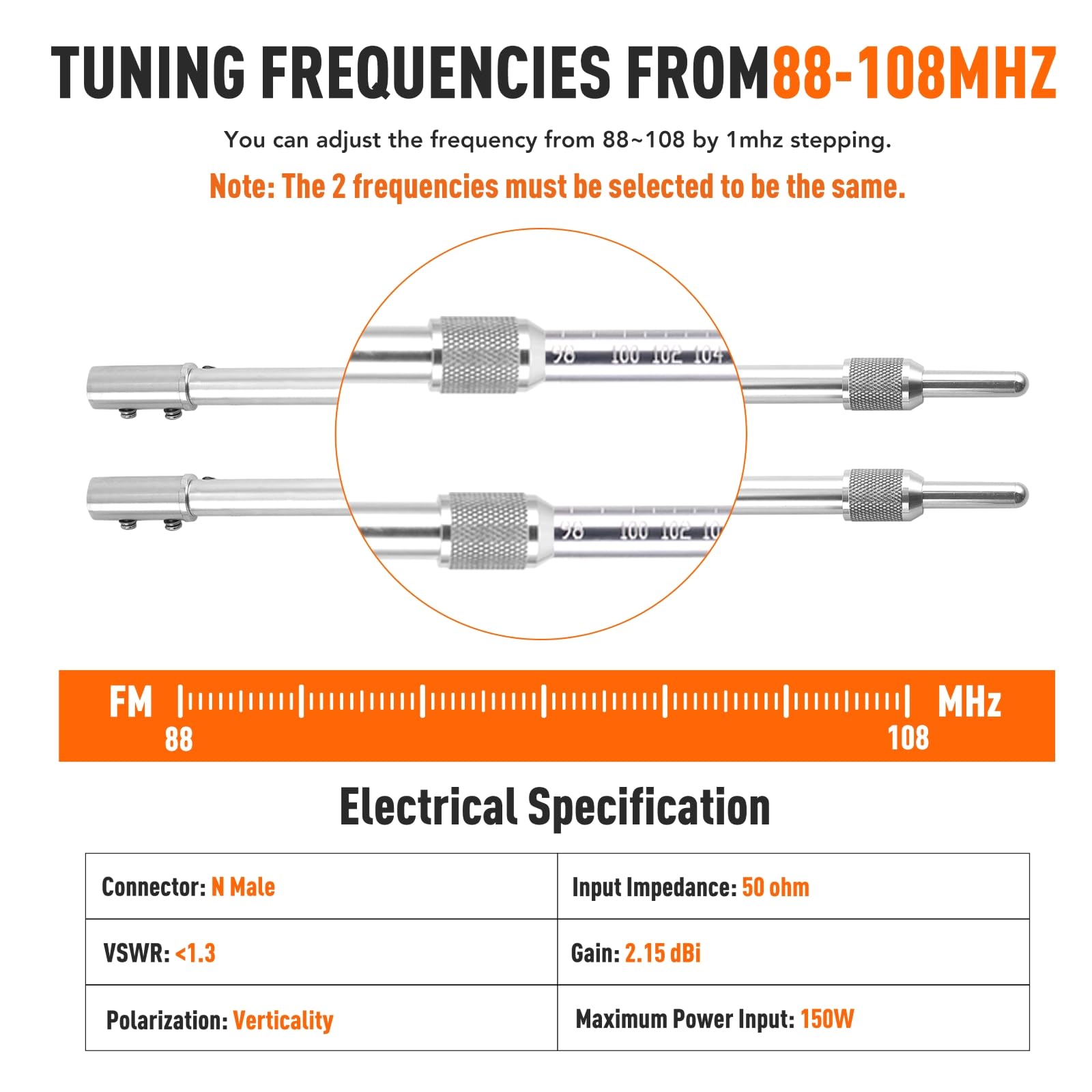 Snapklik.com : FMUSER DP200 150W FM Transmitter Antenna Outdoor