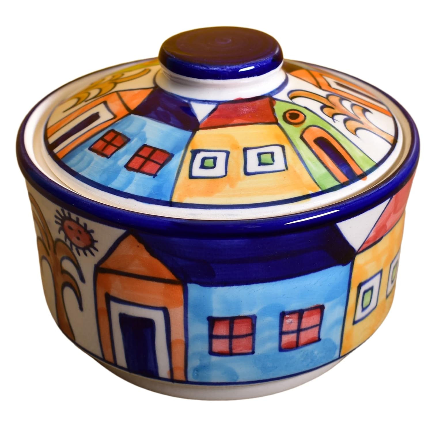 Kunhar Ceramic Hut Painting Ceramic Donga, Ceramic Serving Donga, 450 ...