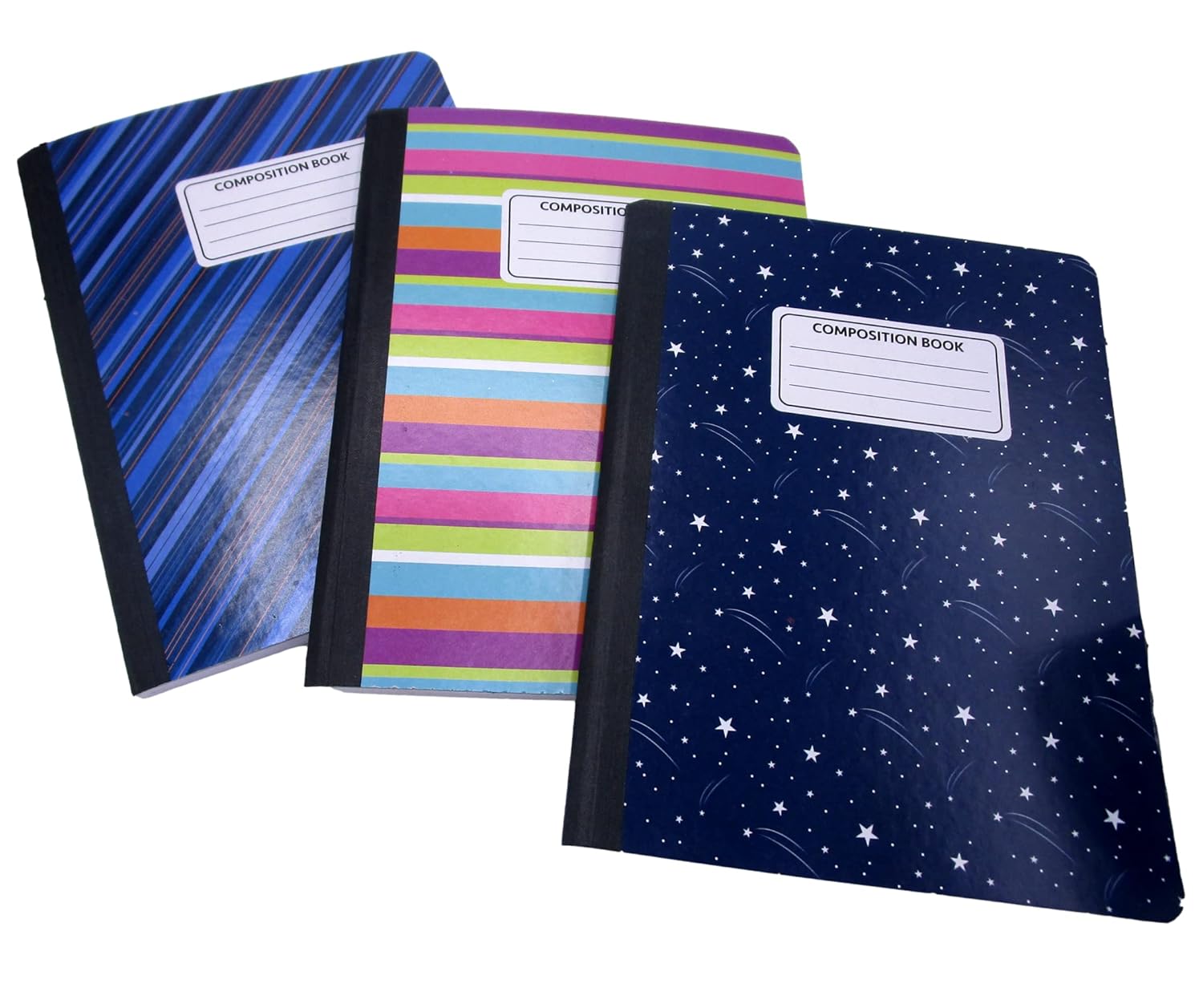 Amazon.com: Set of Three Wide Rule Composition Books - 80 and 100 Pages ...