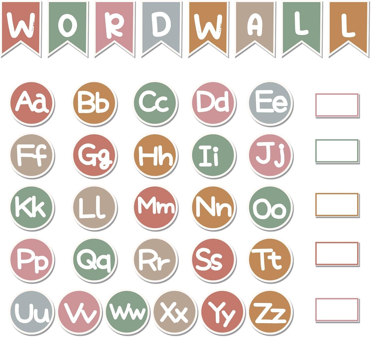 Amazon.com : EggSun 84Pcs Boho Word Wall Bulletin Board Set,Colorful ...