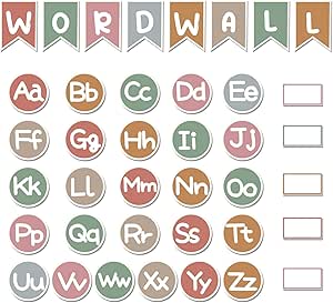 Amazon.com : EggSun 84Pcs Boho Word Wall Bulletin Board Set,Colorful ...