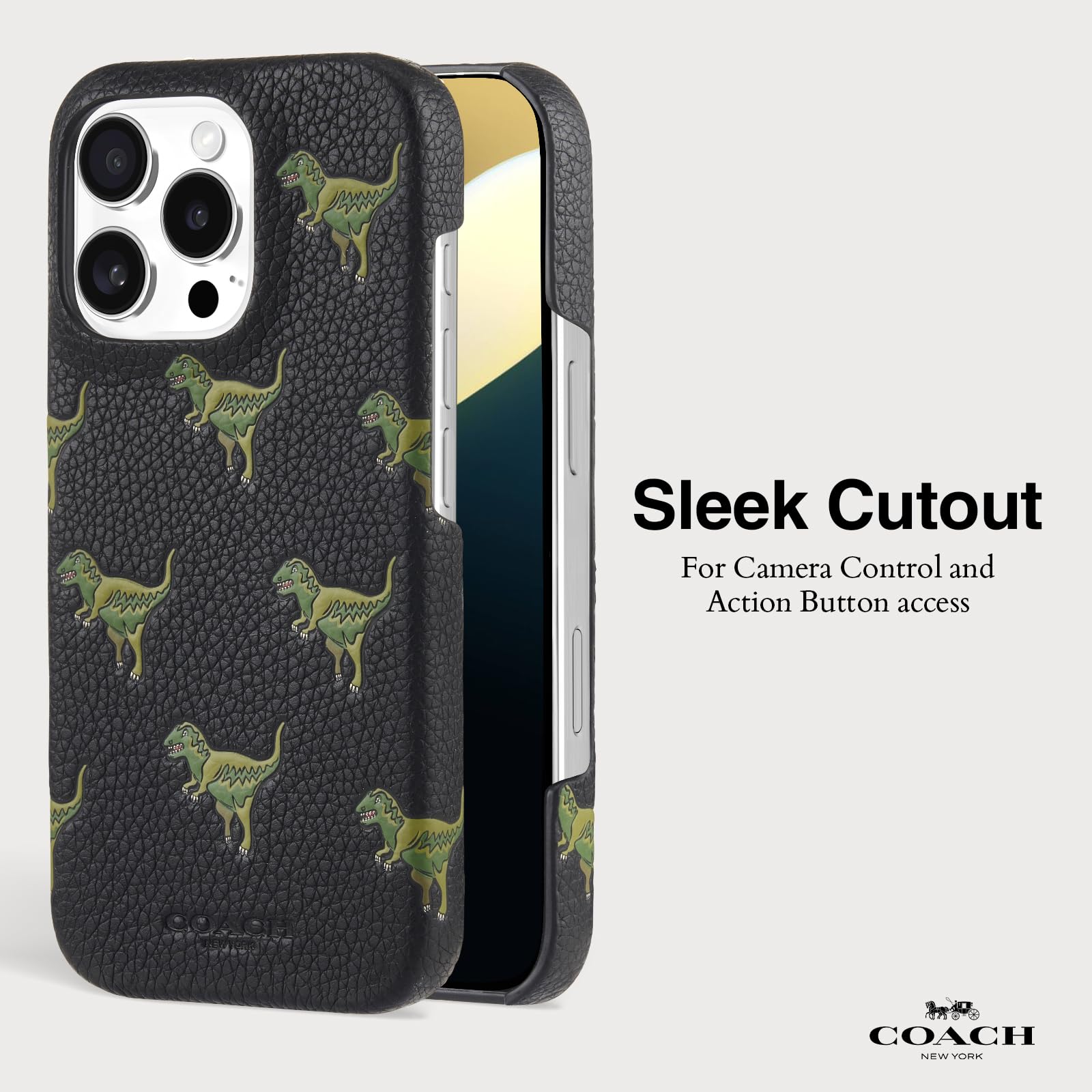 Snapklik.com : Coach Genuine Debossed Pebbled Leather Slim Wrap iPhone ...