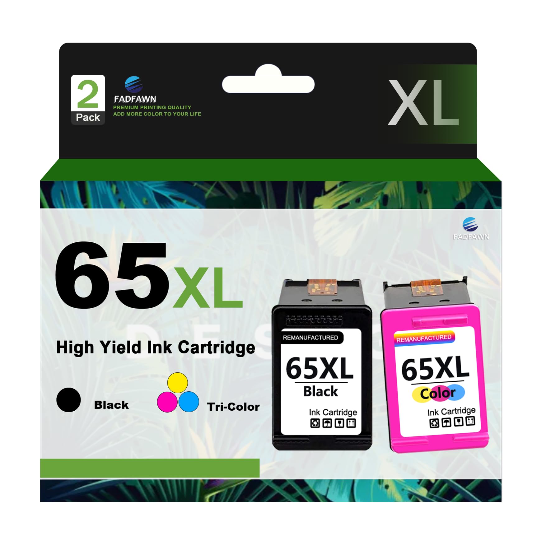 Amazon.com: 65 XL High Yield Ink Cartridges Black/Color Combo Pack (2 ...